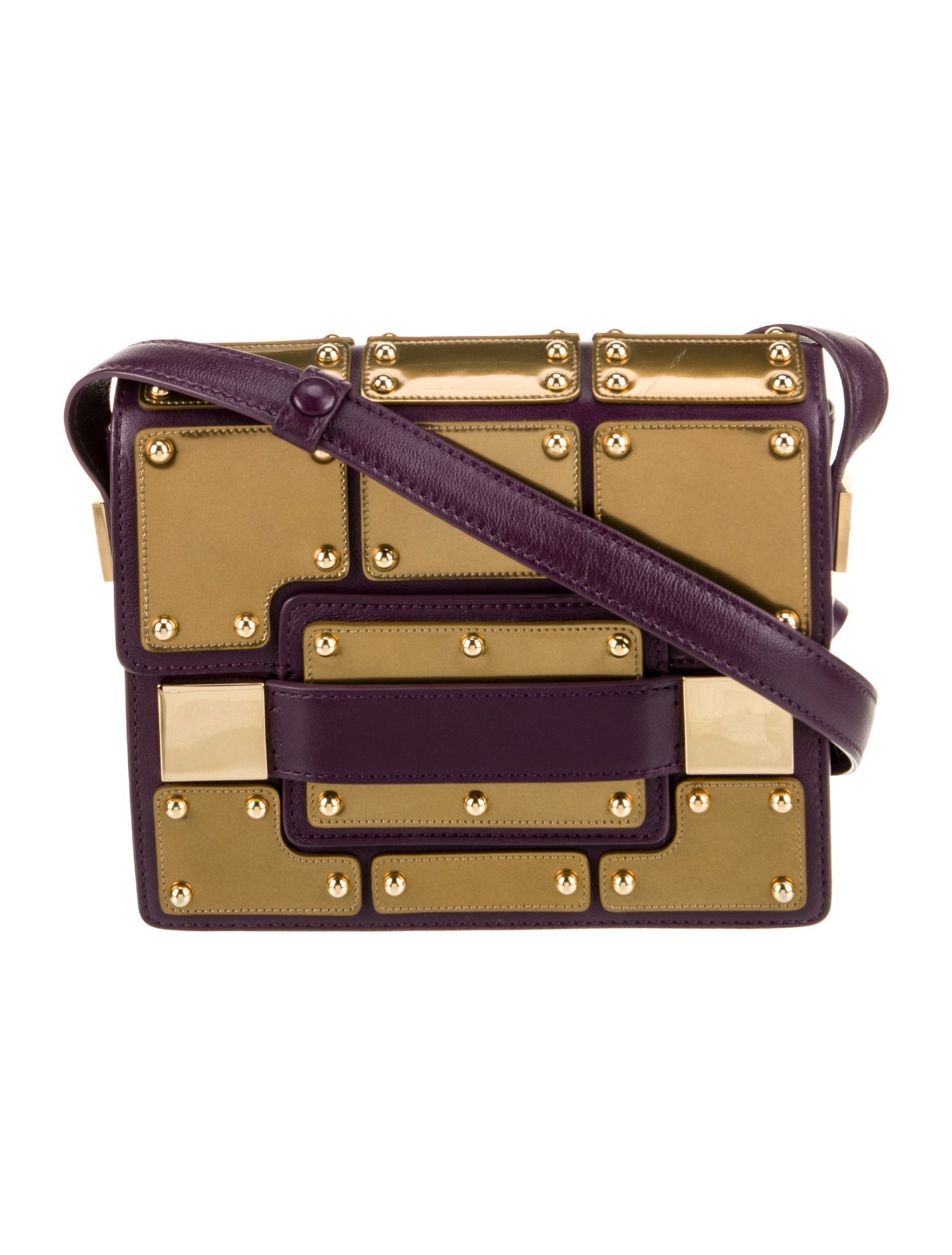 Delvaux Leather Iron Shield Madame Mini - Purple Crossbody Bags ...