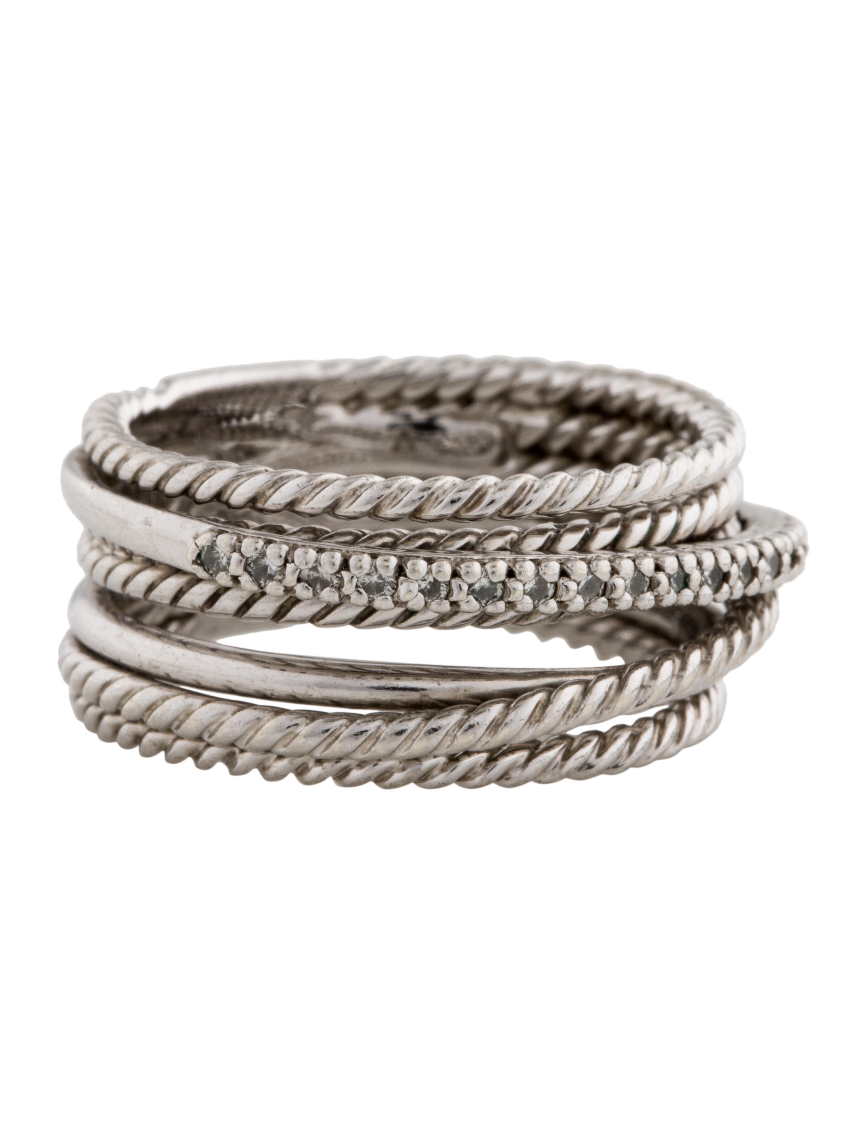 Versace Diamond Band Ring - 18K White Gold Band, Rings | The RealReal