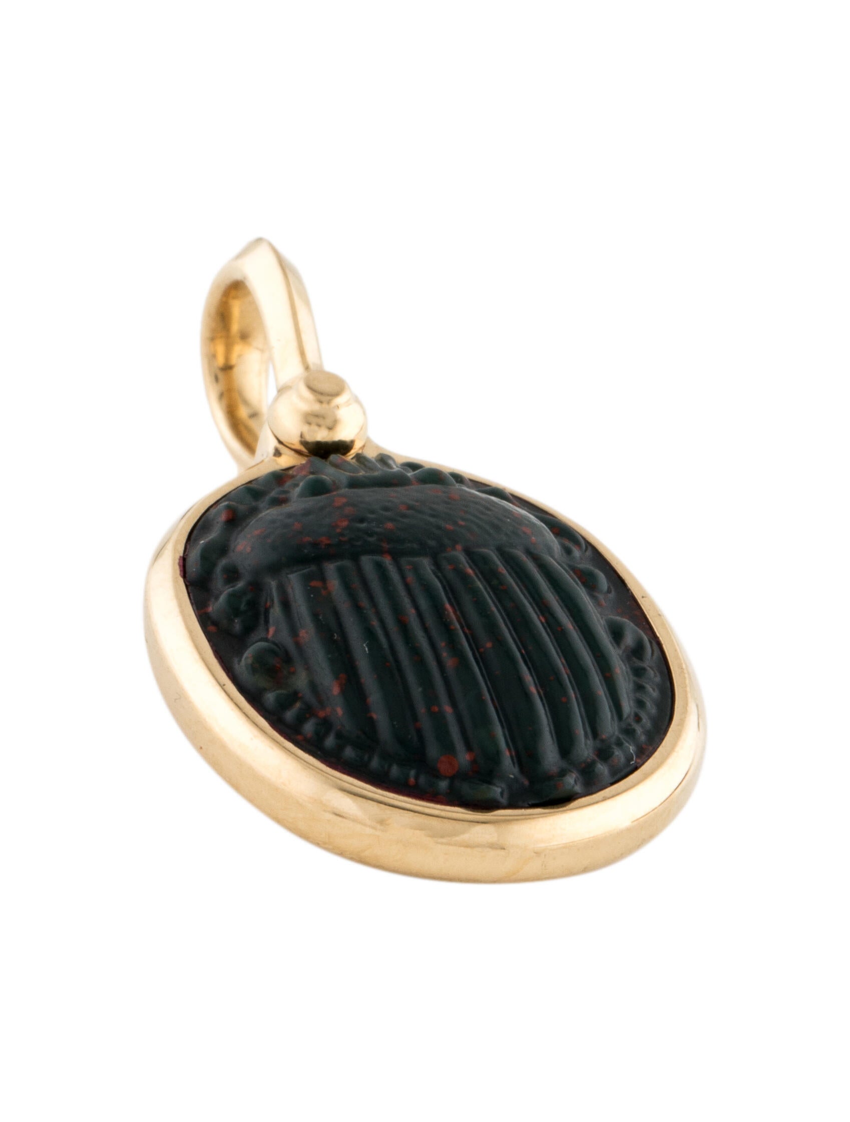 David Yurman 18K Bloodstone Petrvs Scarab Amulet Pendant - Pendant ...