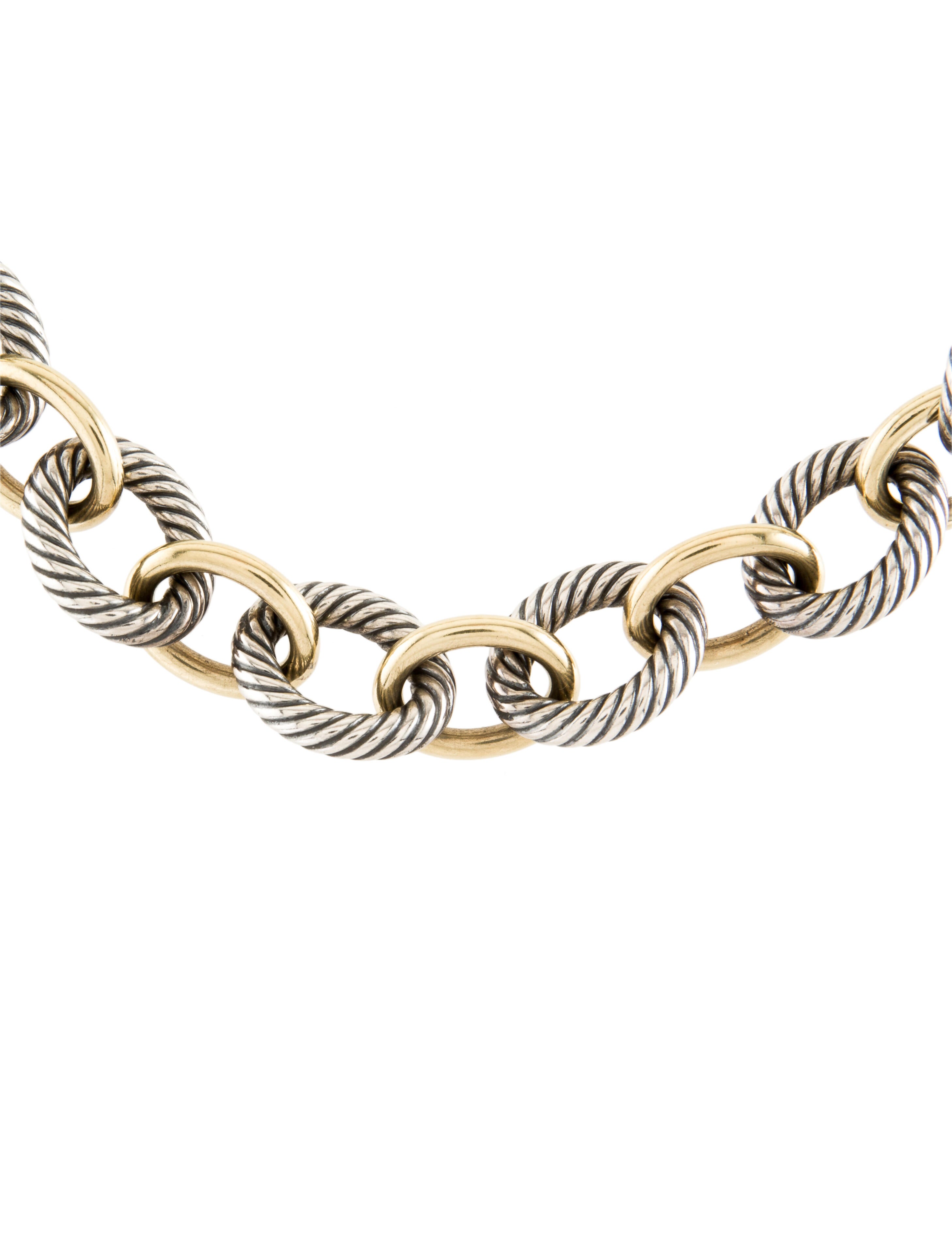 David Yurman Extra Large Oval Link Necklace - 18K Yellow Gold Chain ...