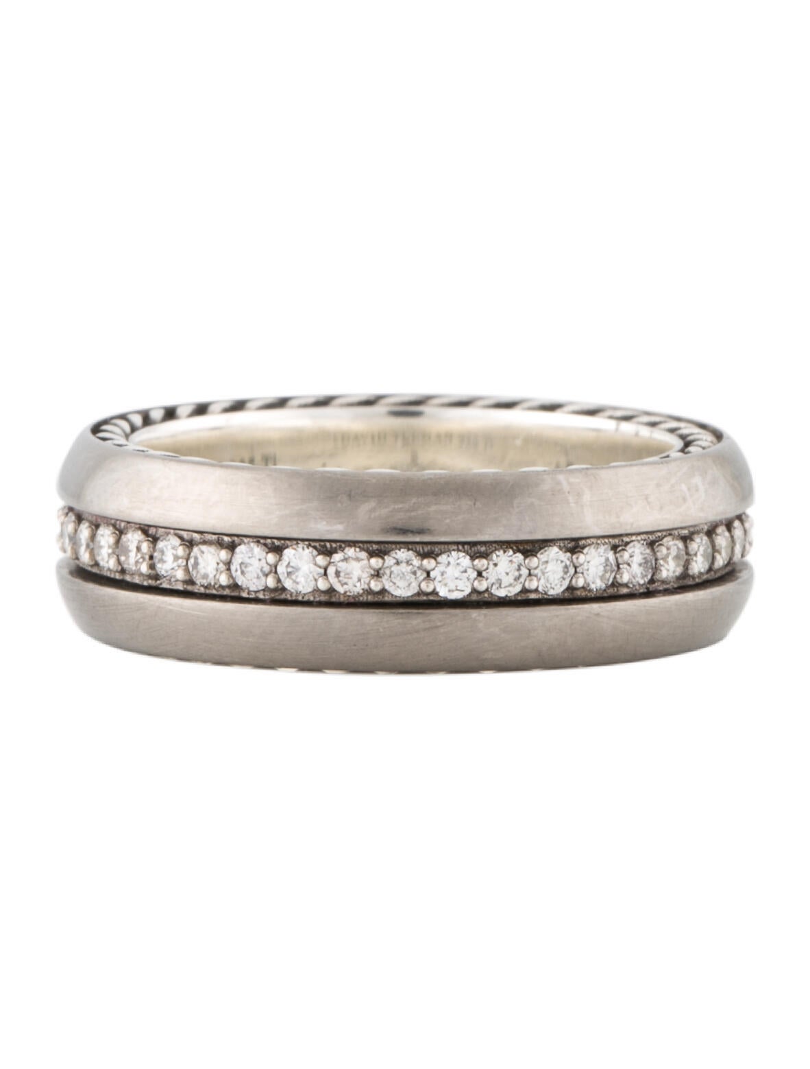 David Yurman 18K Diamond Metro Band - 18K Yellow Gold Band, Rings ...