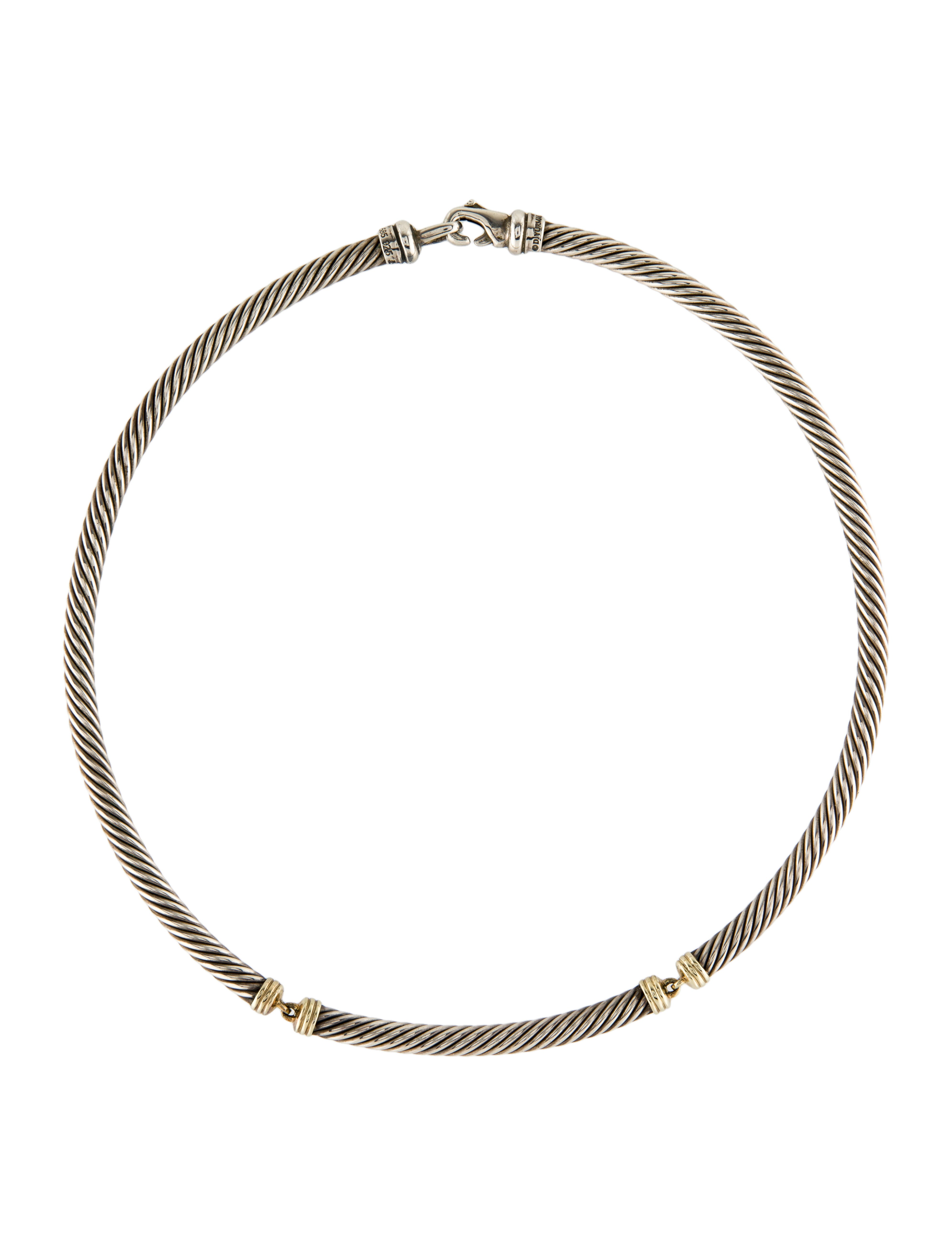 David Yurman Cable Classics Dome Collar - 14K Yellow Gold Choker ...