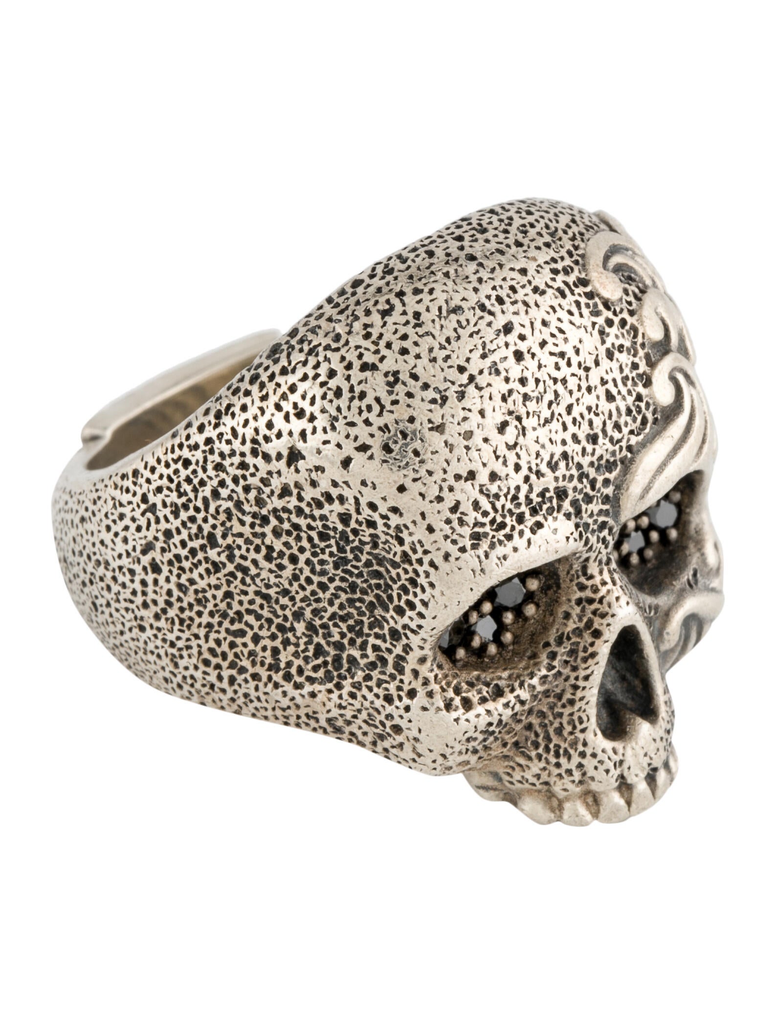 David Yurman 18K Diamond Waves Skull Ring - Sterling Silver Cocktail ...