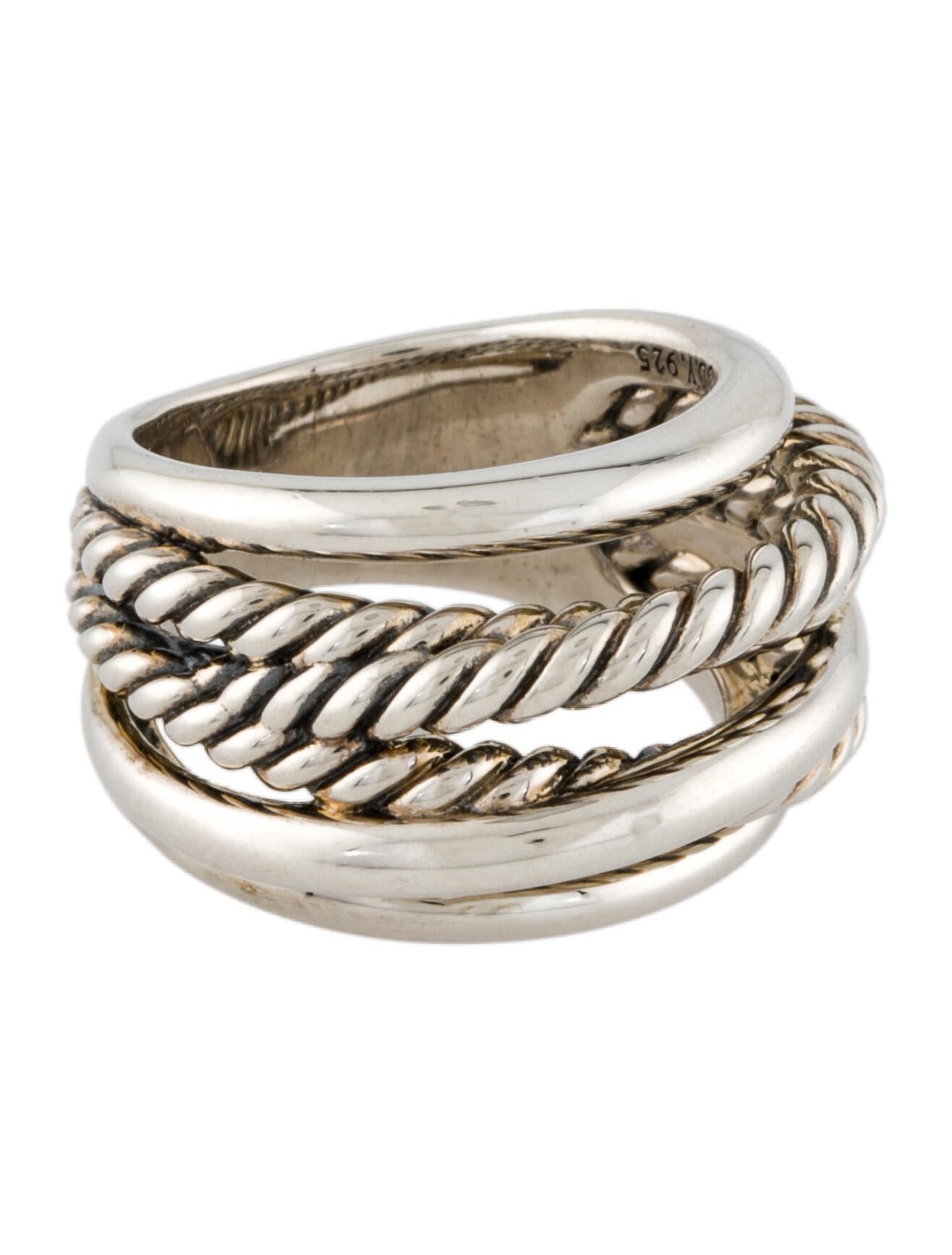 David Yurman Crossover Ring - Sterling Silver Band, Rings - DVY126779 ...