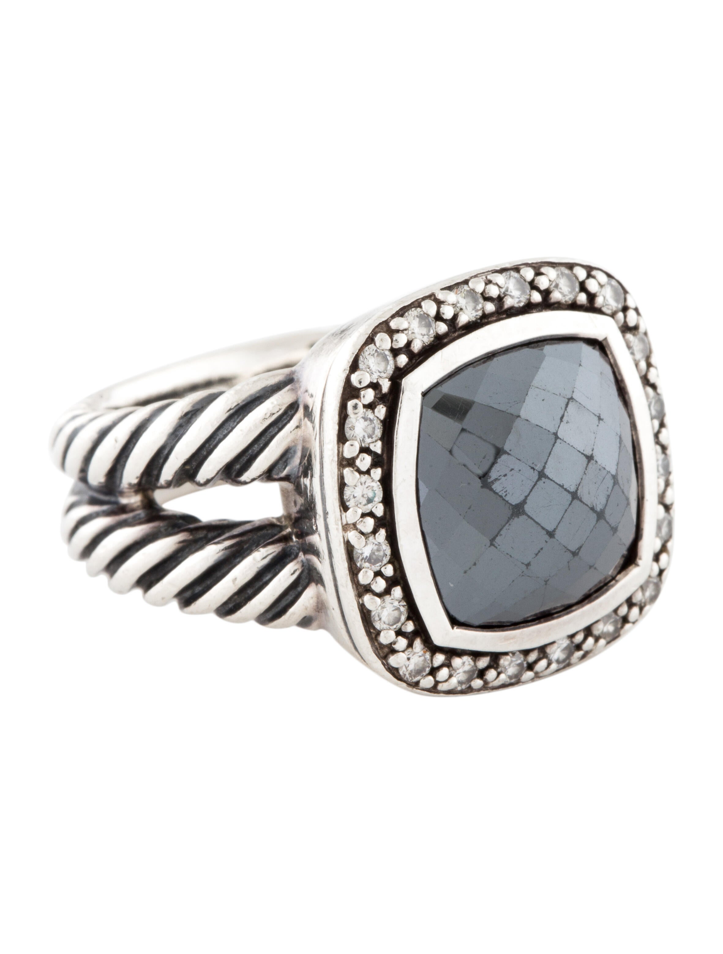 David Yurman Hematine & Diamond Noblesse Cocktail Ring - Sterling ...