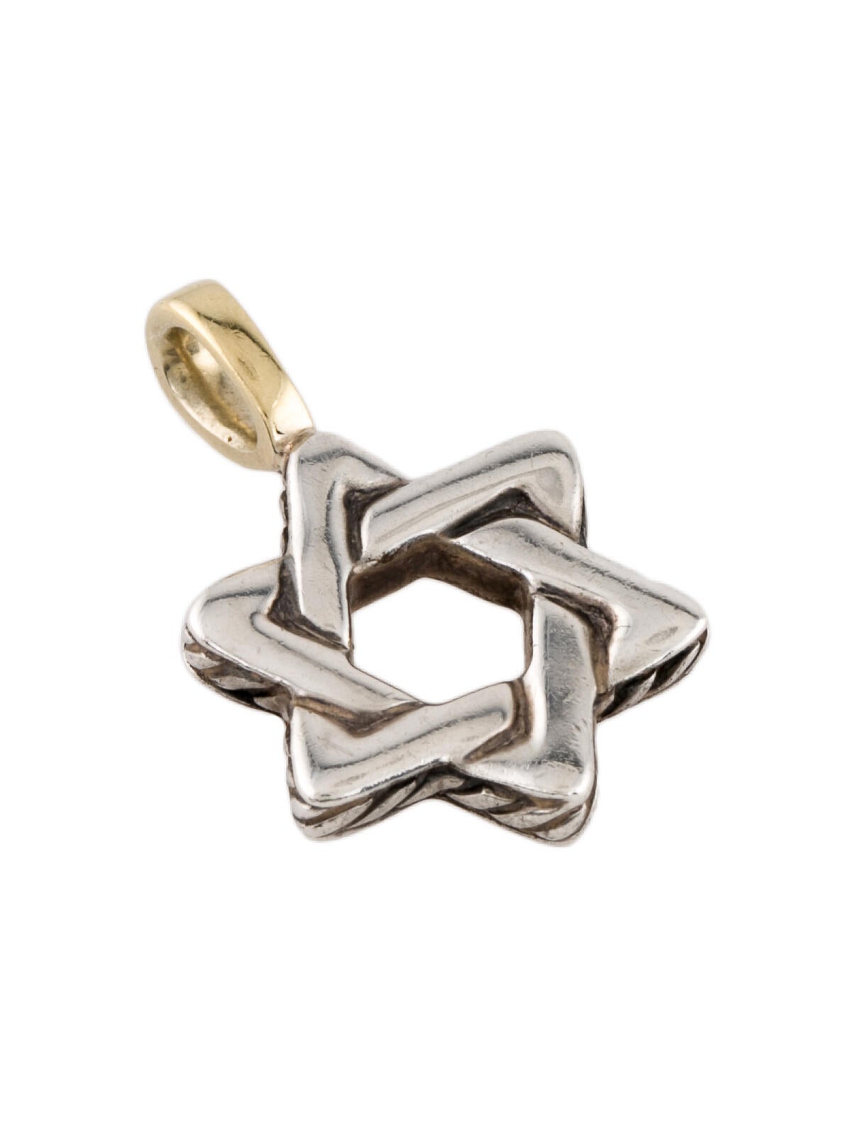 David Yurman Two Tone Star of David Pendant - 18K Yellow Gold Pendant ...