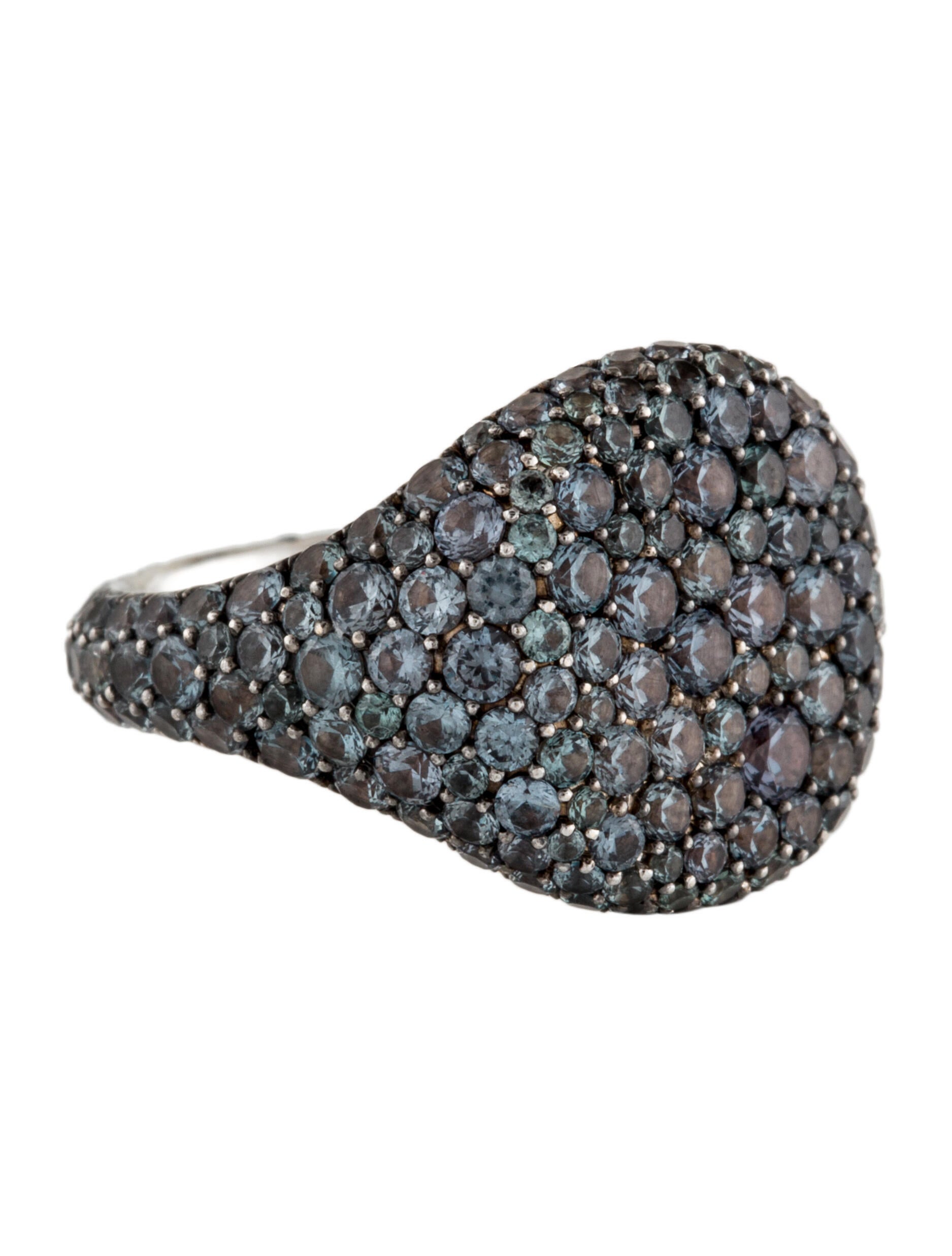 David Yurman Color Change Garnet Pavé Pinky Ring - 18K White Gold ...