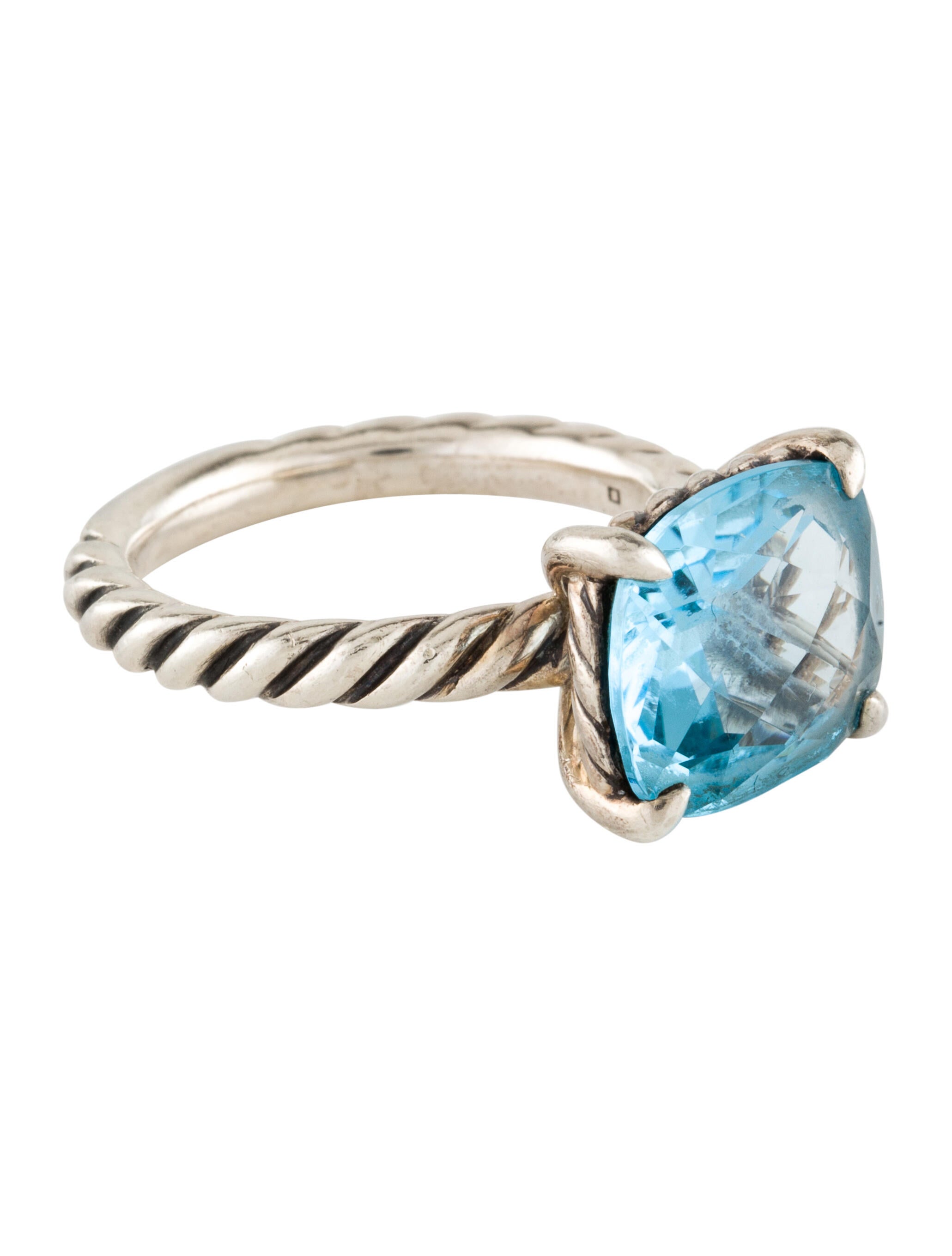 David Yurman Topaz Color Classics Cable Ring - Sterling Silver Cocktail ...