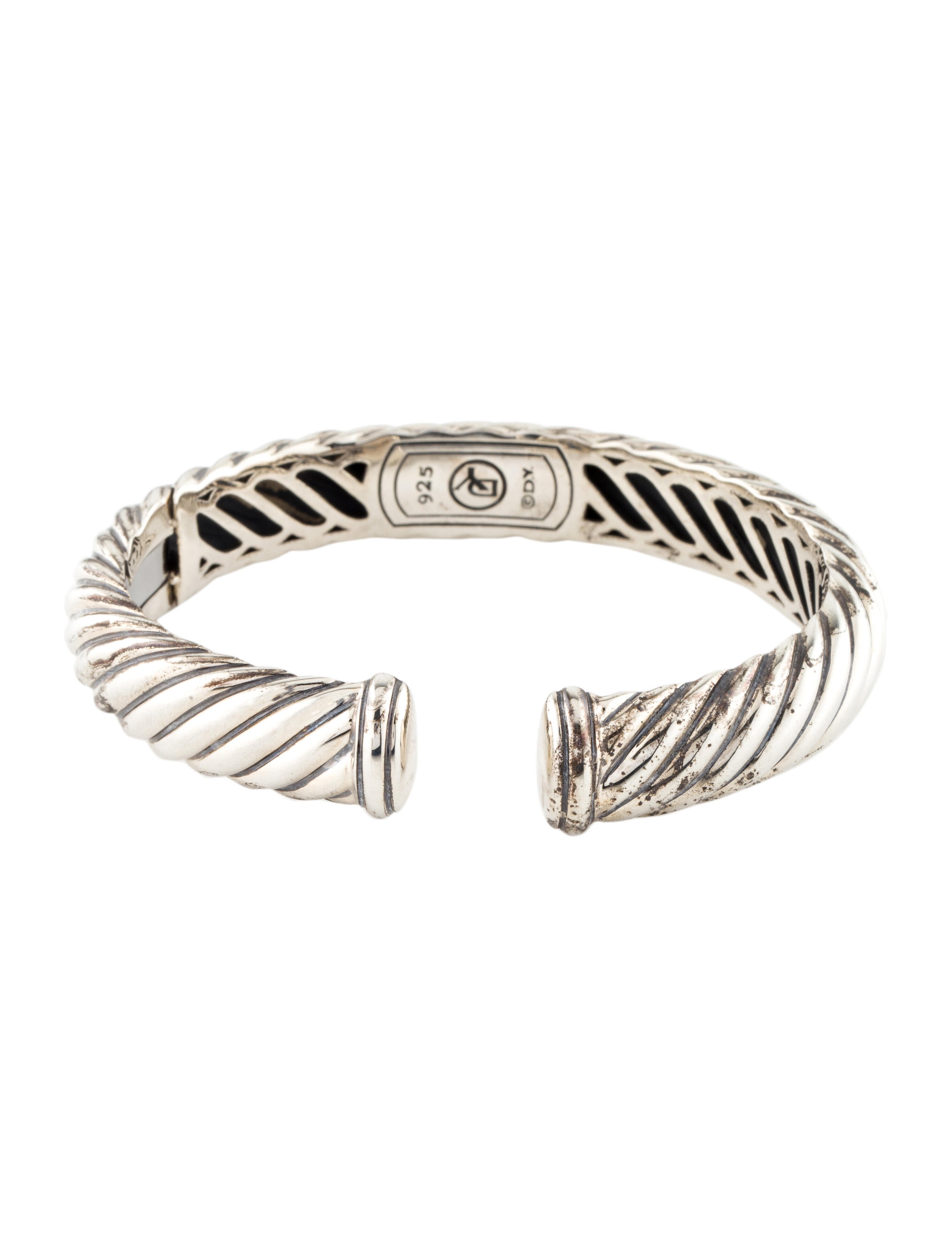 David Yurman Two-Tone Sculpted Cable Cuff Bracelet - 18K Yellow Gold ...