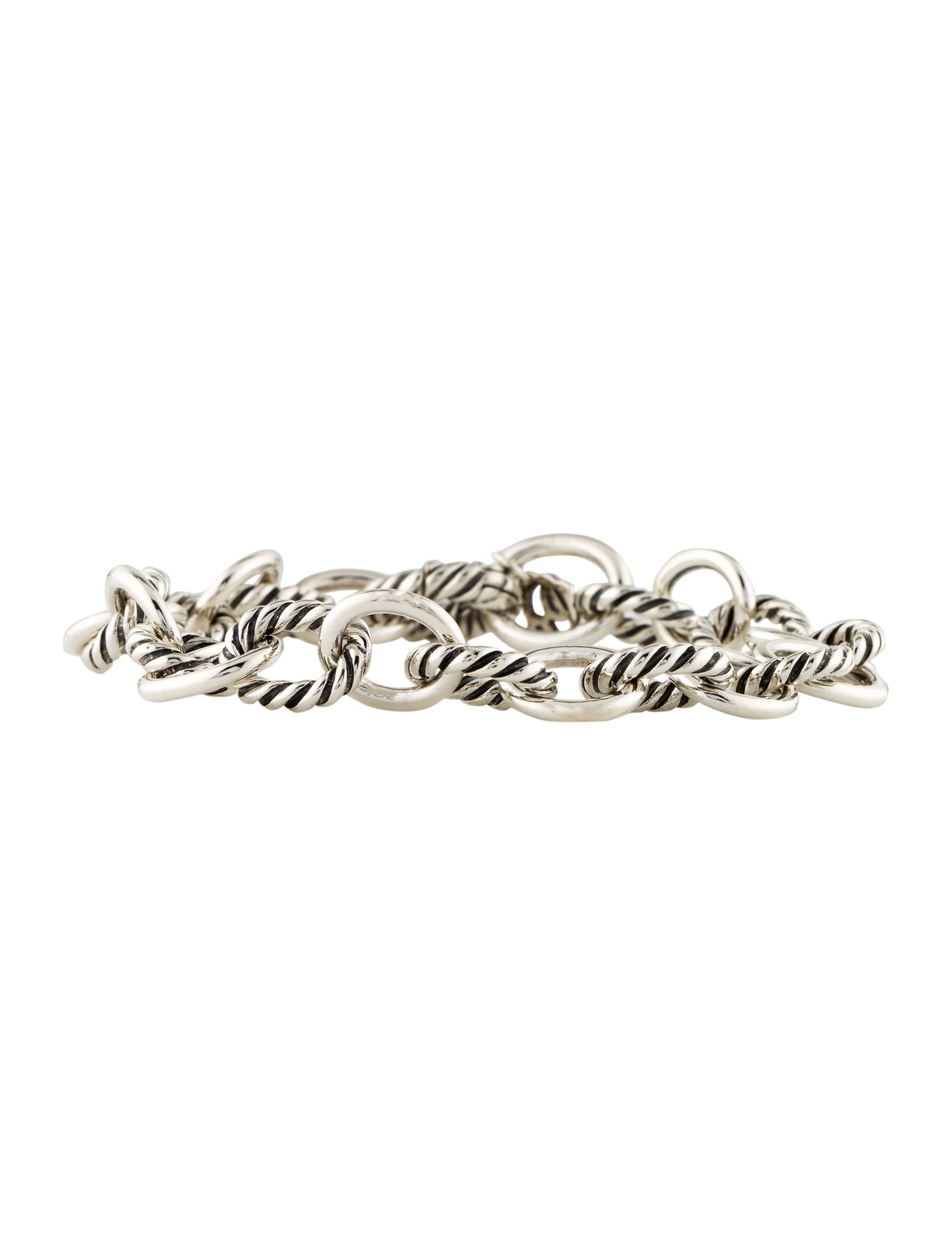 David Yurman Two-Tone Wheat Chain Bracelet - 14K Yellow Gold Link ...