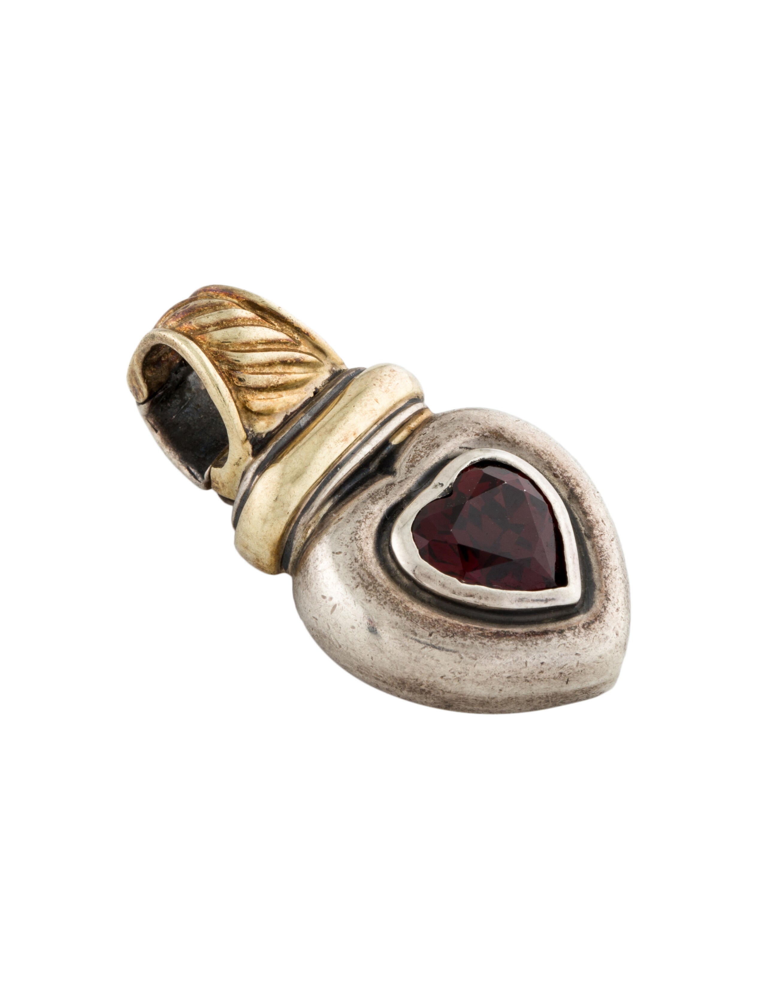 David Yurman Garnet Heart Pendant - Pendant, Brooches - DVY133019 | The ...
