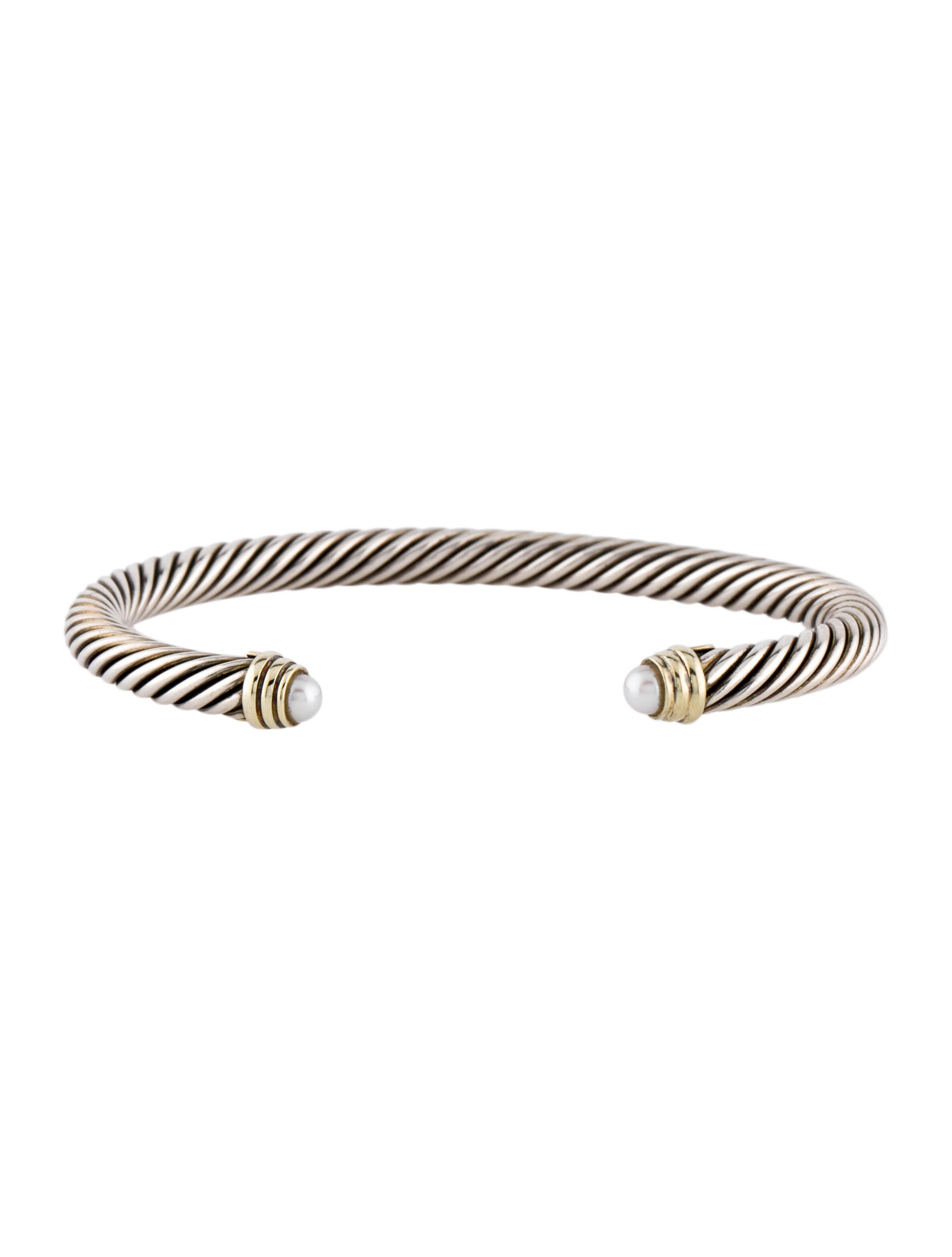 David Yurman 14K Double Cable X Cuff Bracelet - 14K Yellow Gold Cuff ...