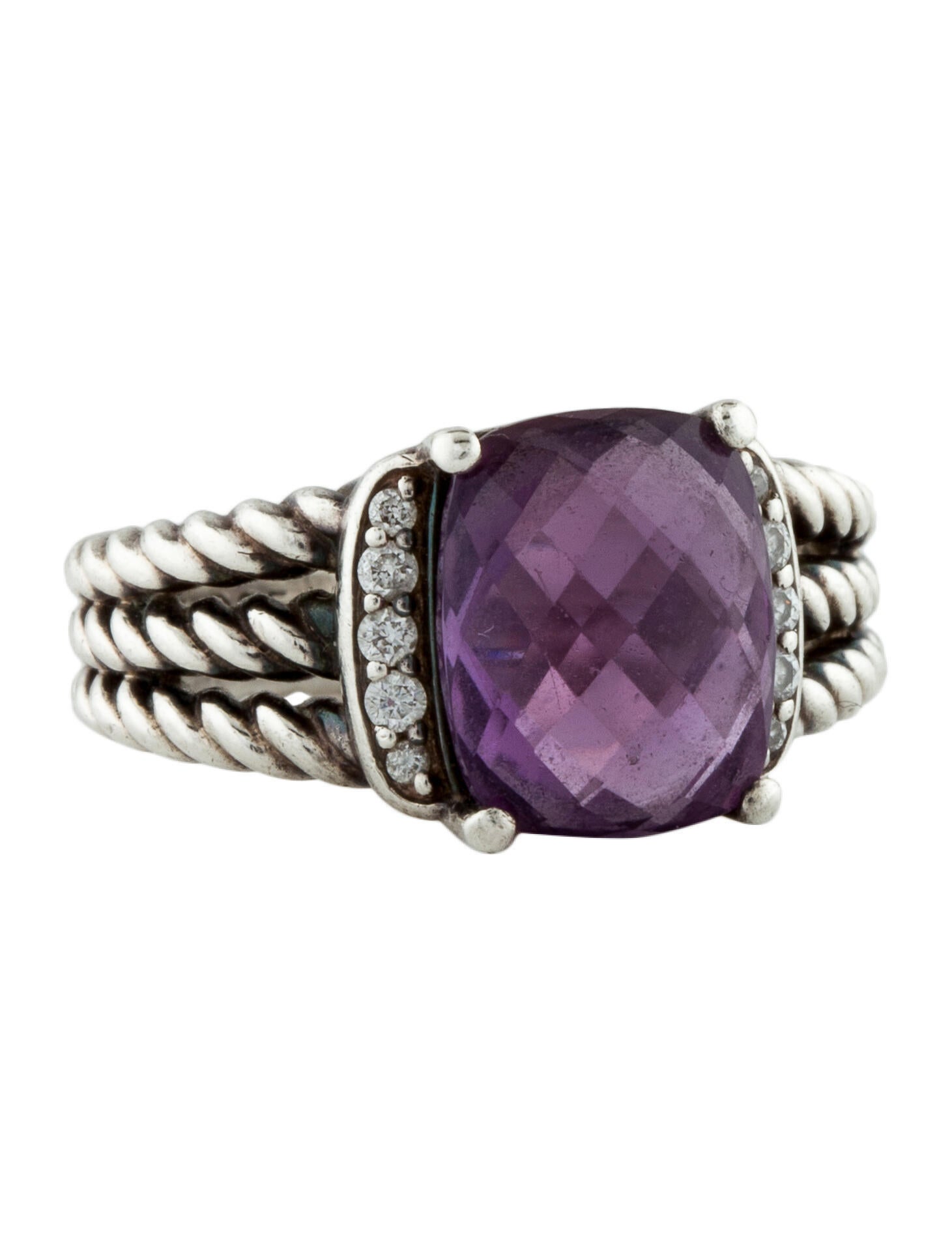 David Yurman 18K Diamond Heart Pinky Ring - 18K Yellow Gold Signet Ring ...