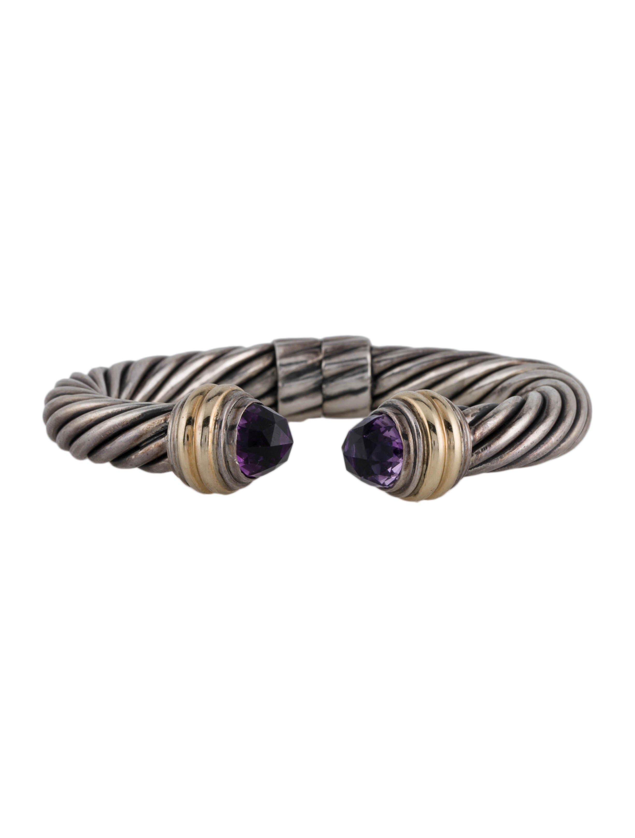 David Yurman 18K Sculpted Cable Bracelet - 18K Yellow Gold Cuff ...