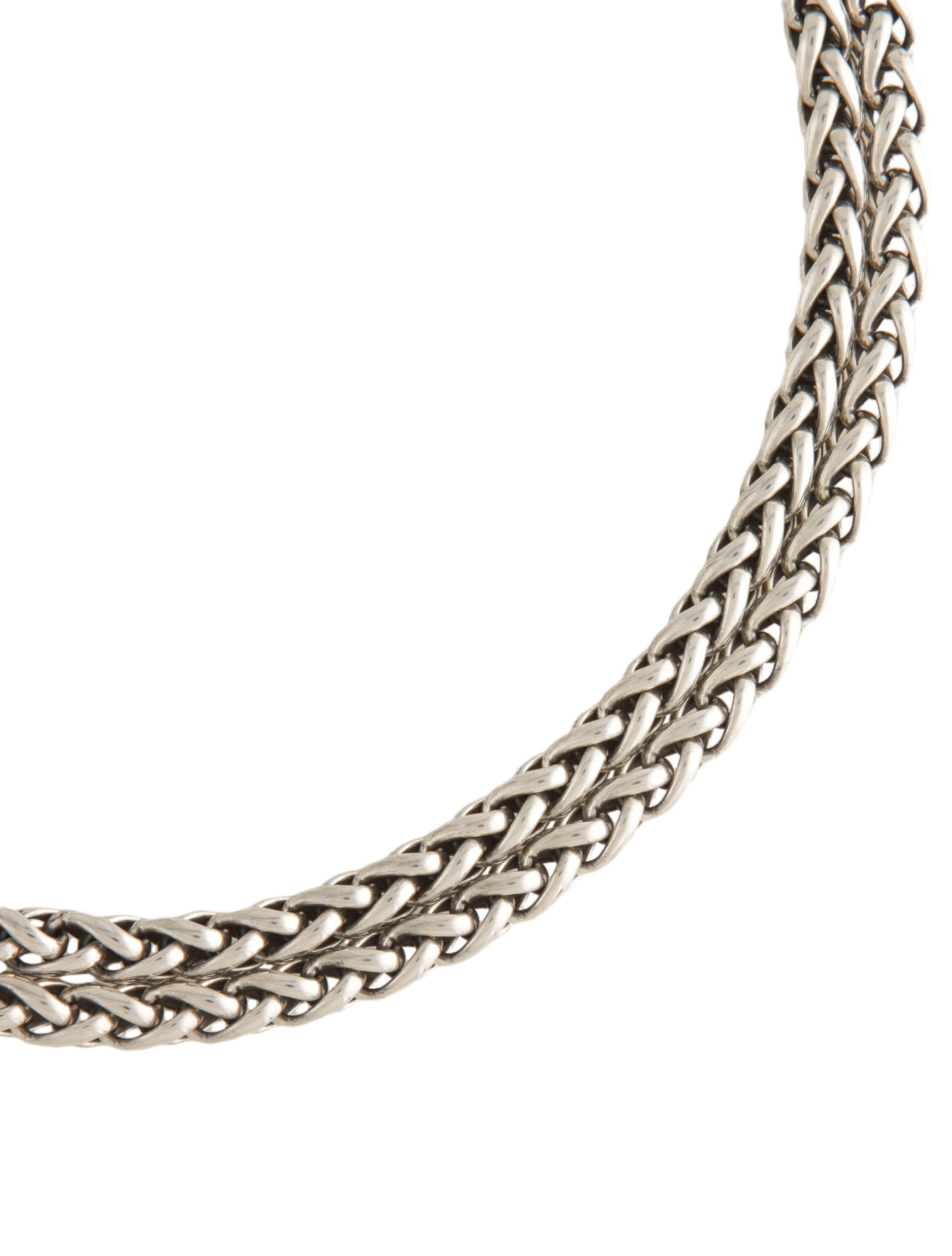 David Yurman Two-Tone Double Wheat Chain - 18K Yellow Gold Collar ...