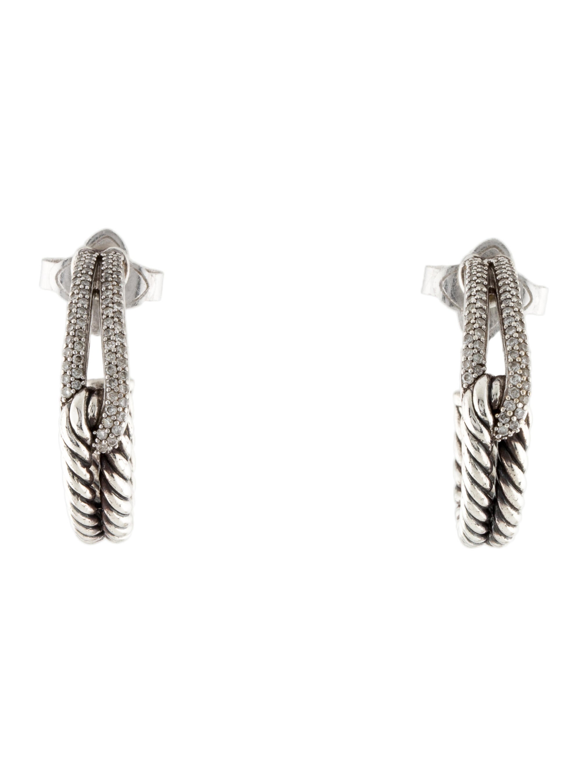 David Yurman 18K Mini Single Loop Labyrinth Hoop Earrings - 18K Yellow ...