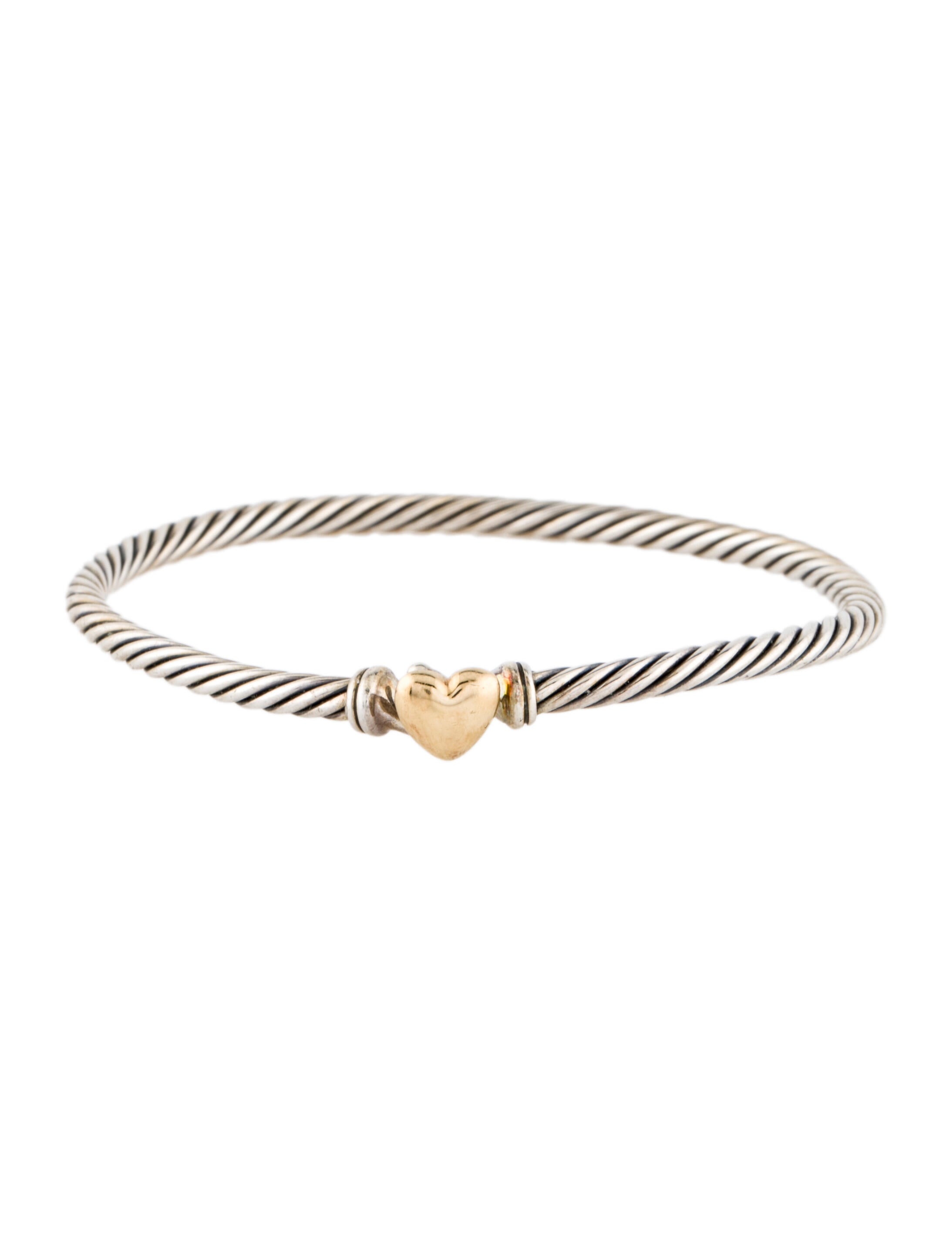 David Yurman 18K Diamond Continuance Bangle - 18K Yellow Gold Bangle ...