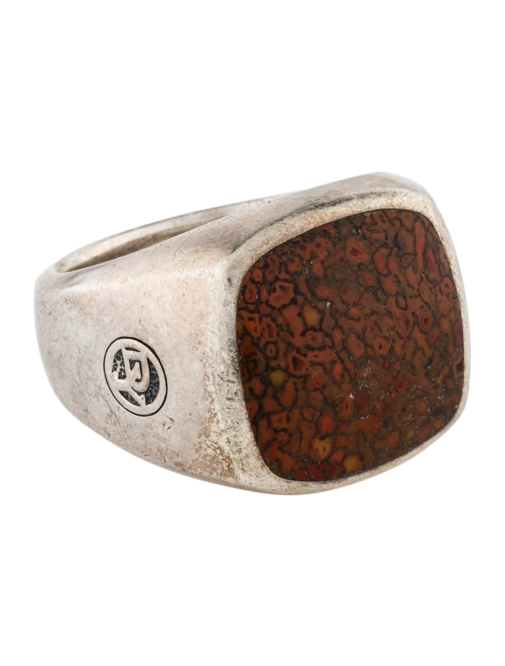 David Yurman Fossilized Dinosaur Bone Signet Ring - Signet Ring, Rings ...