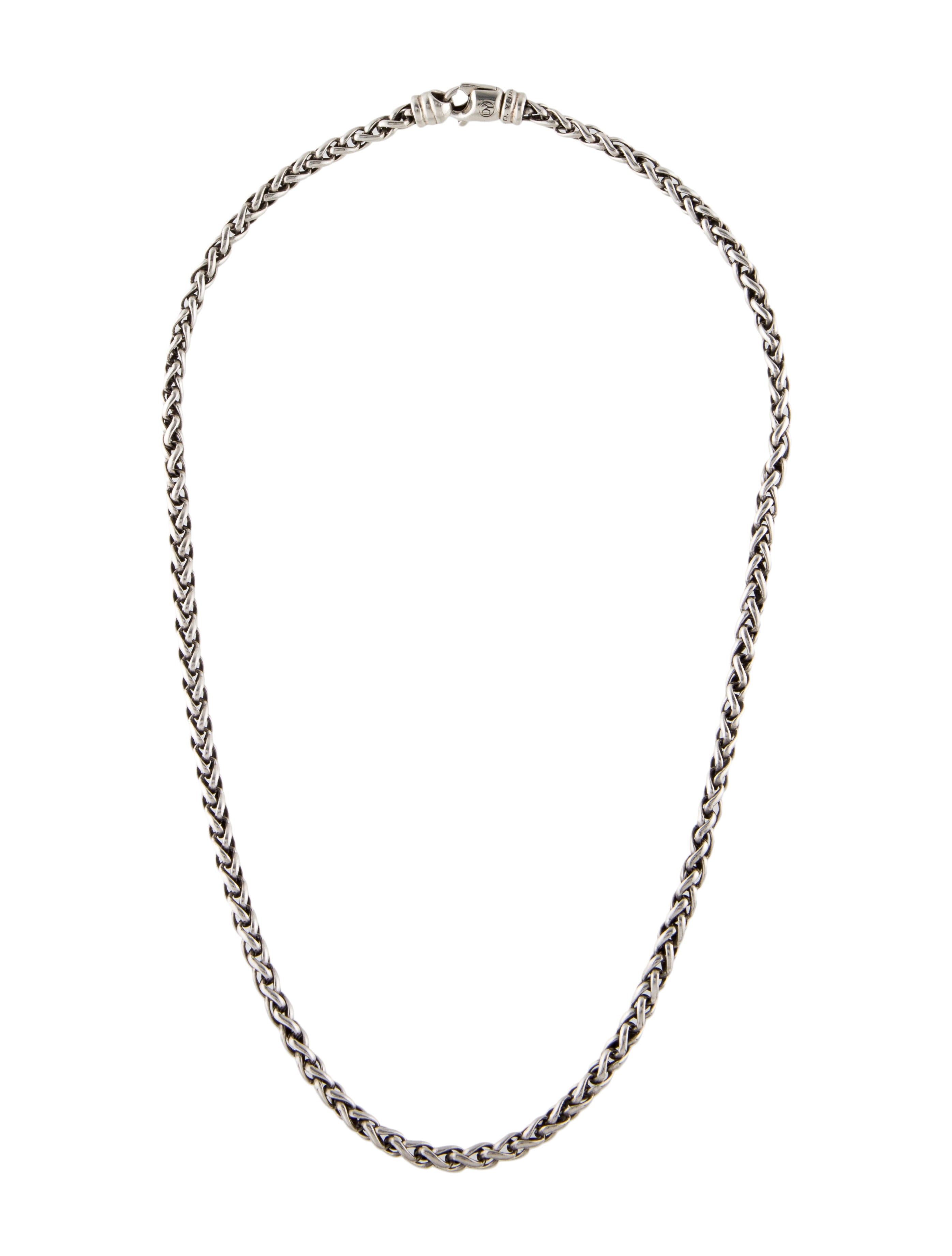 David Yurman Two-Tone Wheat Chain Necklace - 14K Yellow Gold Chain ...