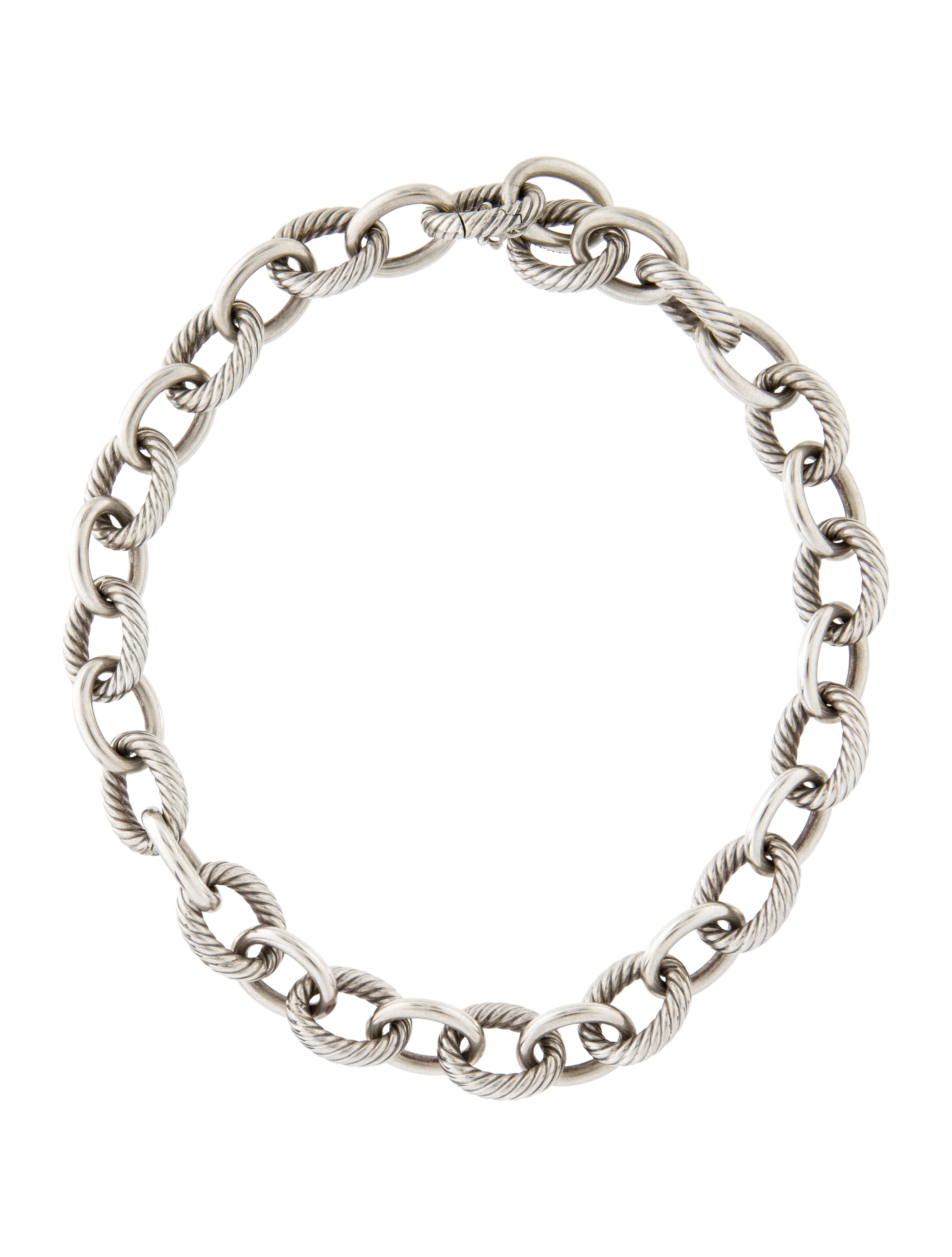 David Yurman Two-Tone Large Wheat Chain Necklace - 14K Yellow Gold ...