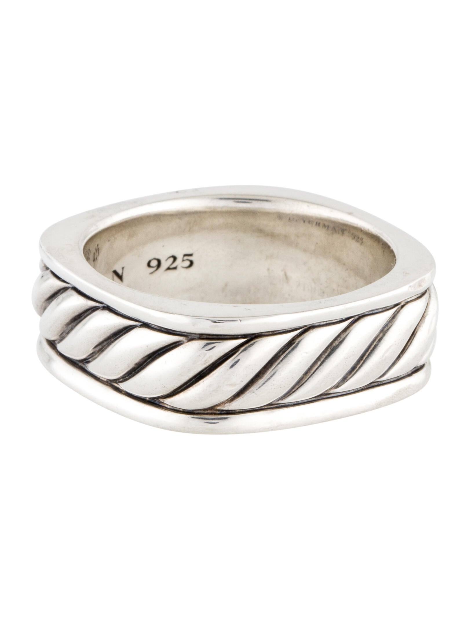 David Yurman Narrow Square Band - Sterling Silver Band, Rings ...