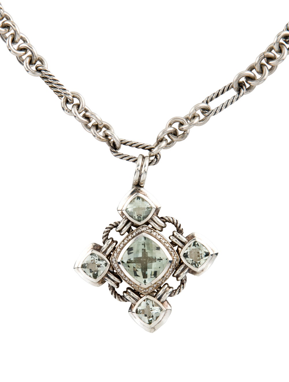 David Yurman Prasiolite & Diamond Renaissance Pendant… - Gem