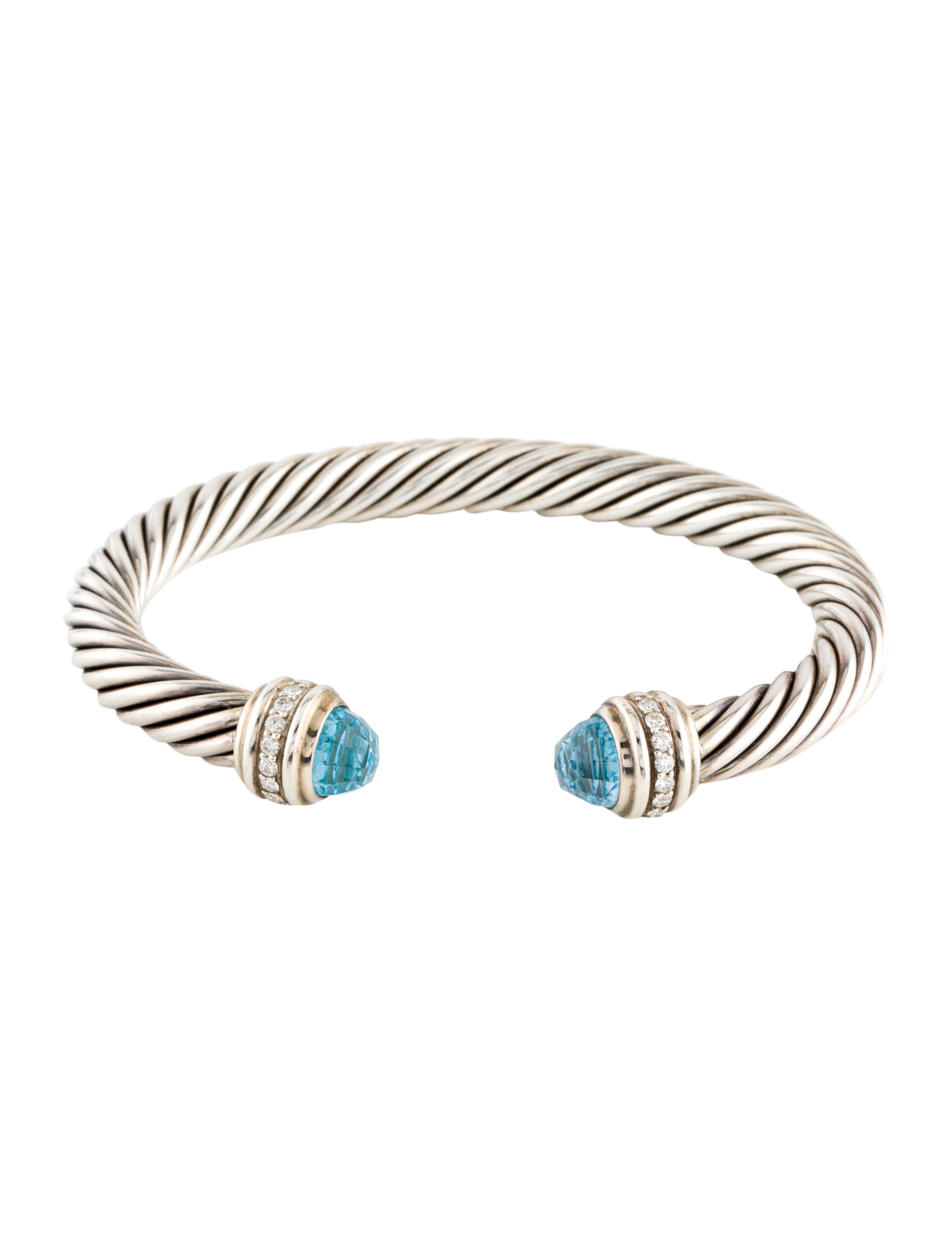David Yurman Two-Tone Classic Cable Cuff - 14K Yellow Gold Cuff ...