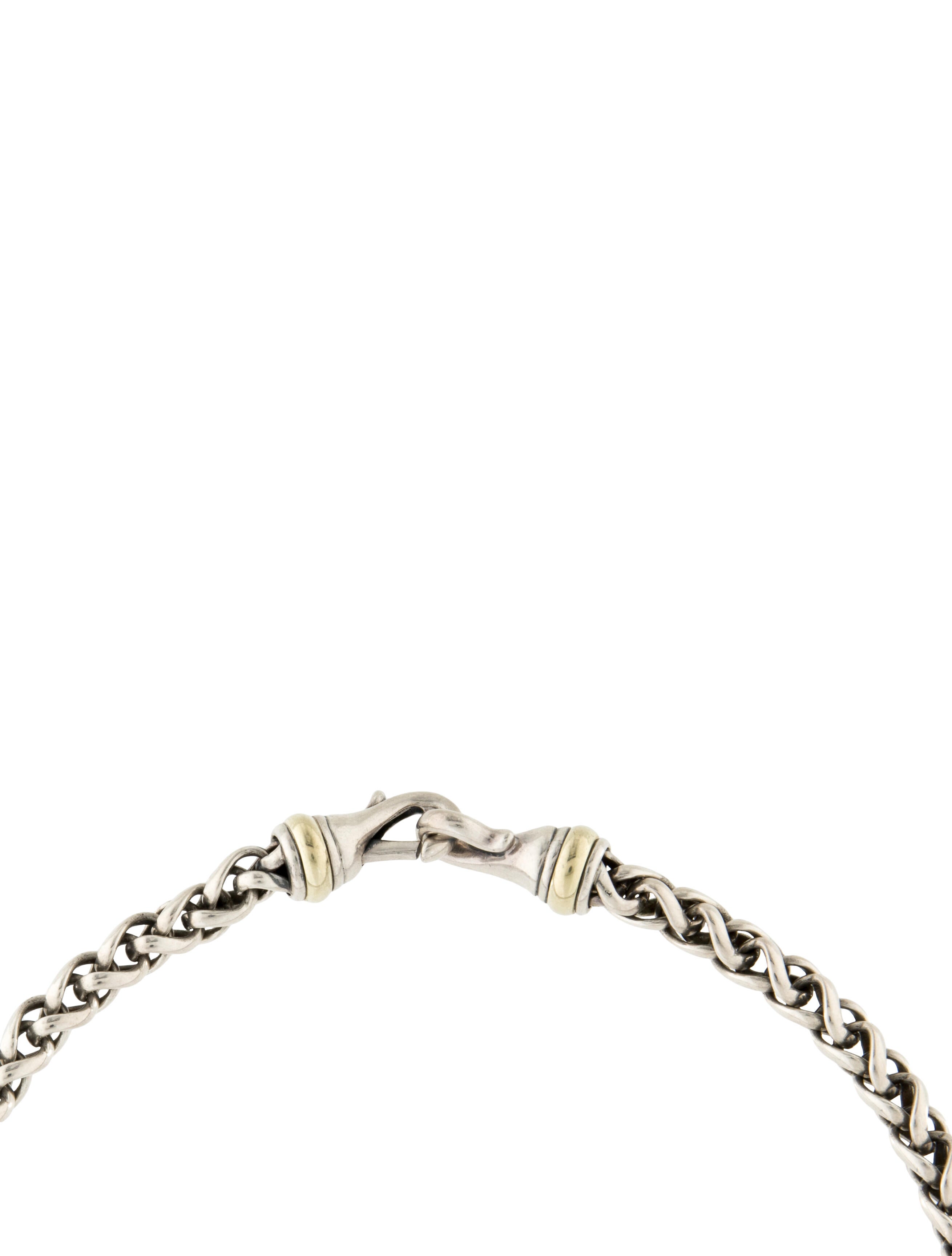 David Yurman Two-Tone Large Wheat Chain Necklace - 14K Yellow Gold ...