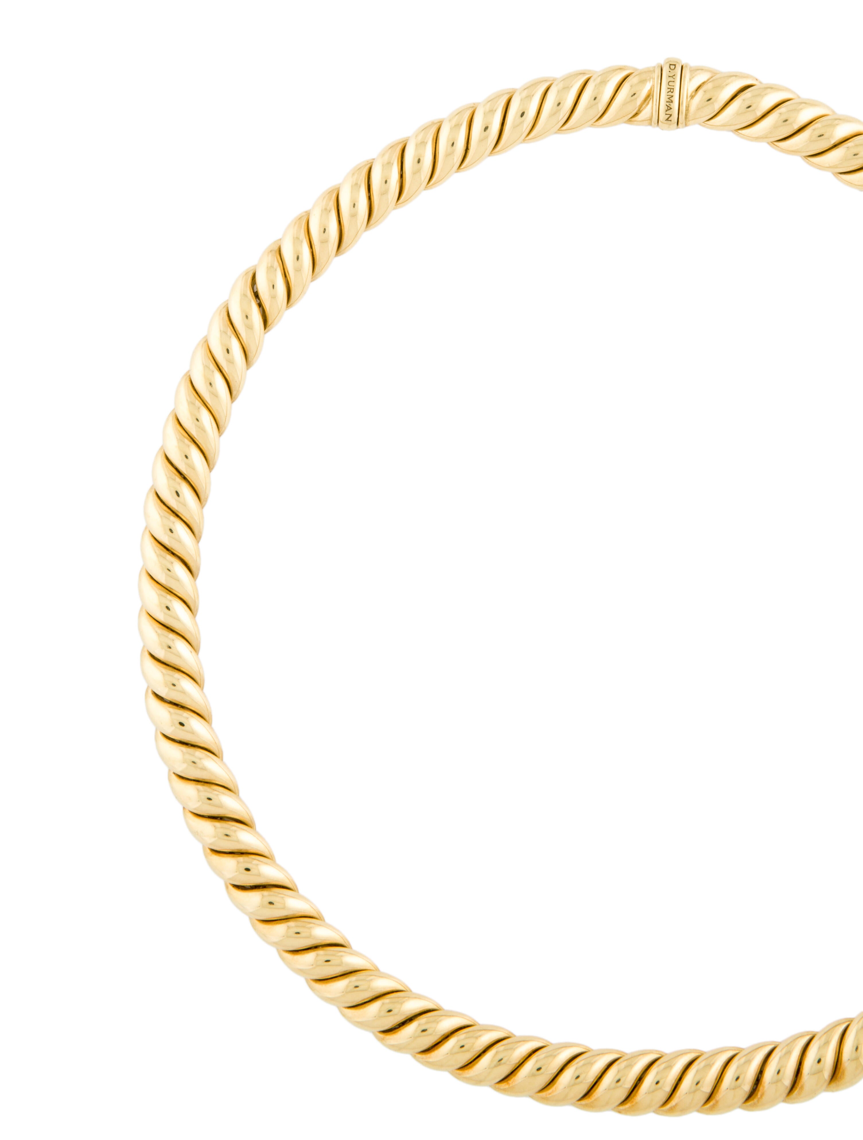 David Yurman 18K Sculpted Cable Collar Necklace - Chain, Necklaces ...