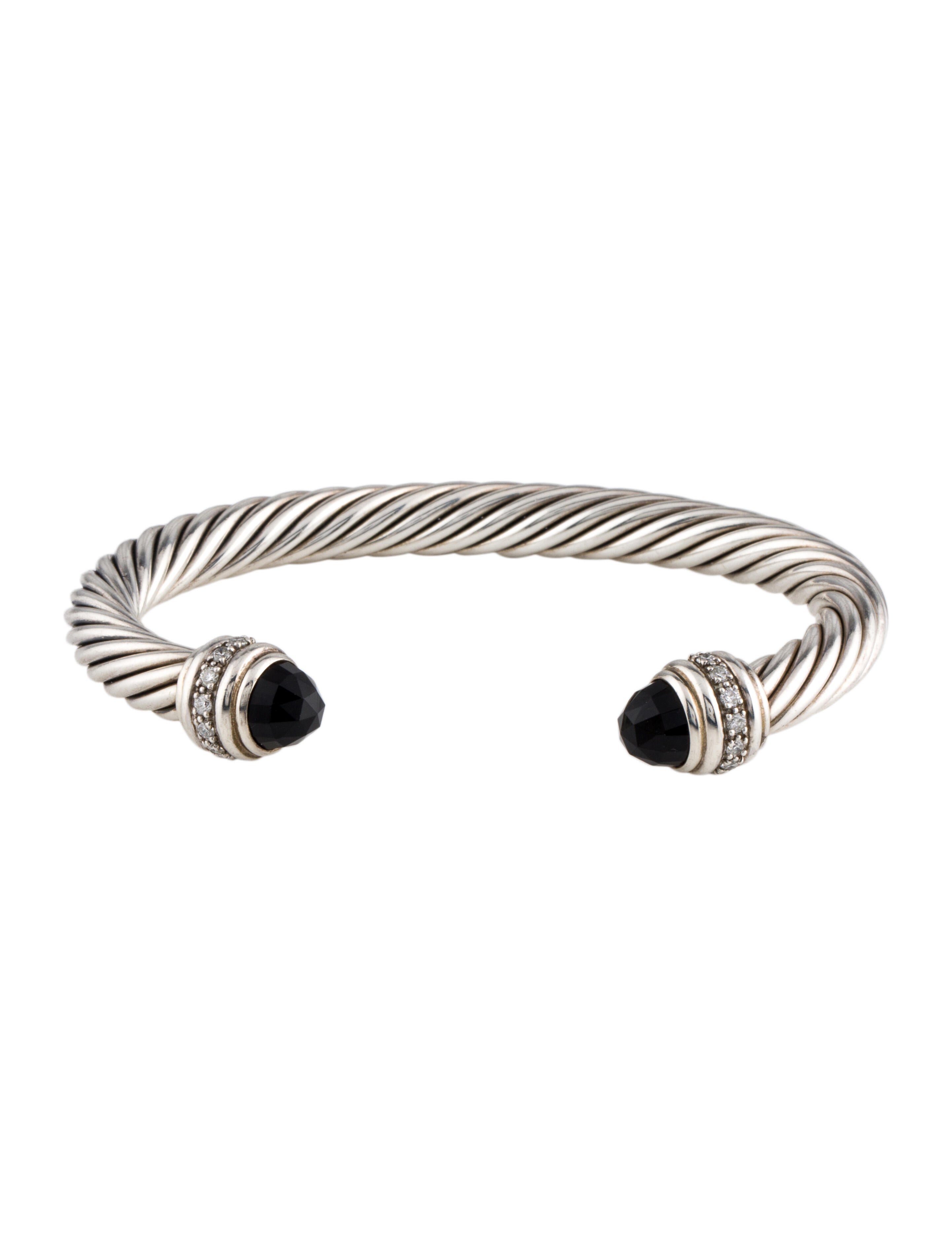 David Yurman Turquoise Cable Cuff Bracelet - 14K Yellow Gold Cuff ...