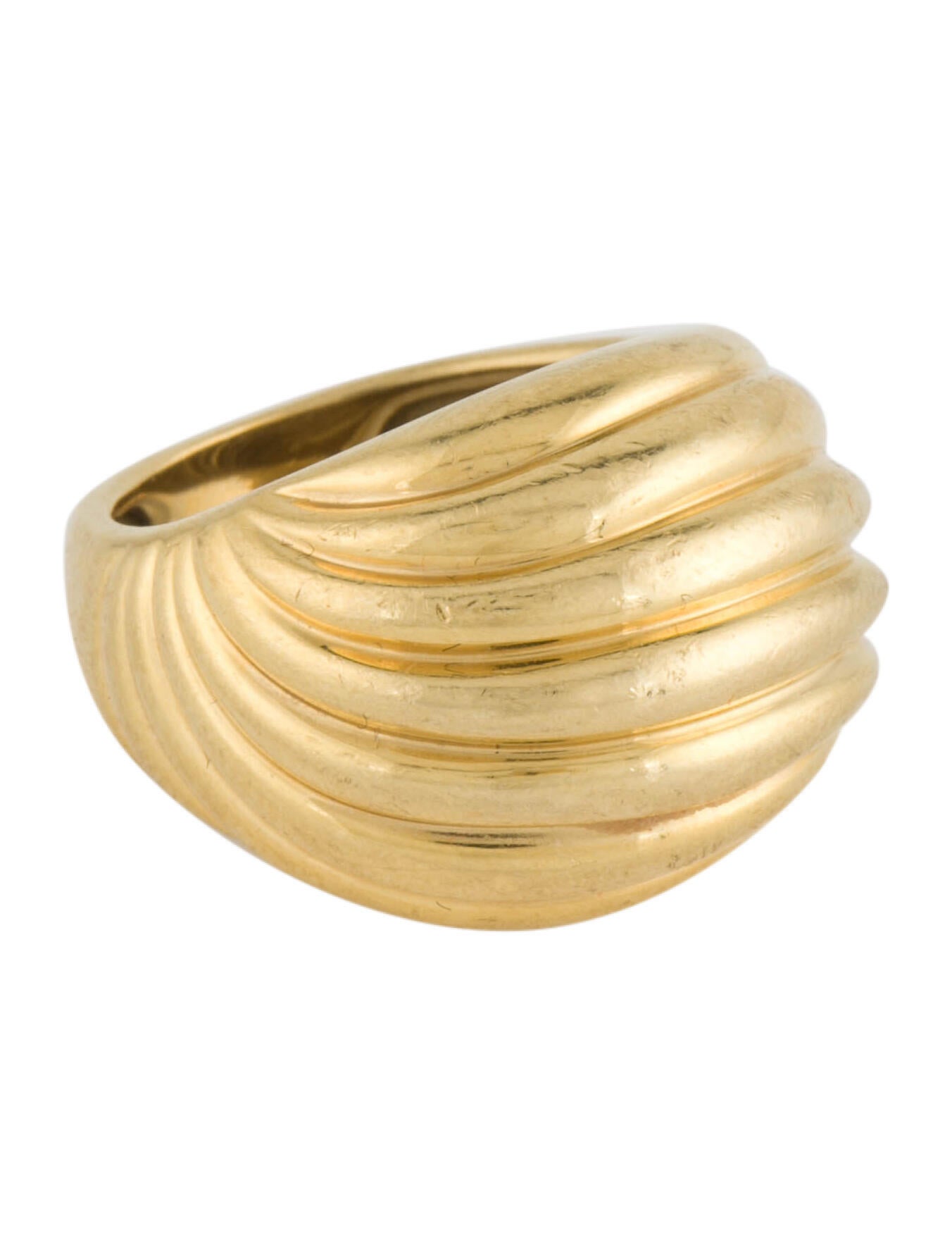 David Yurman 18K Sculpted Cable Dome Ring - 18K Yellow Gold Band, Rings ...