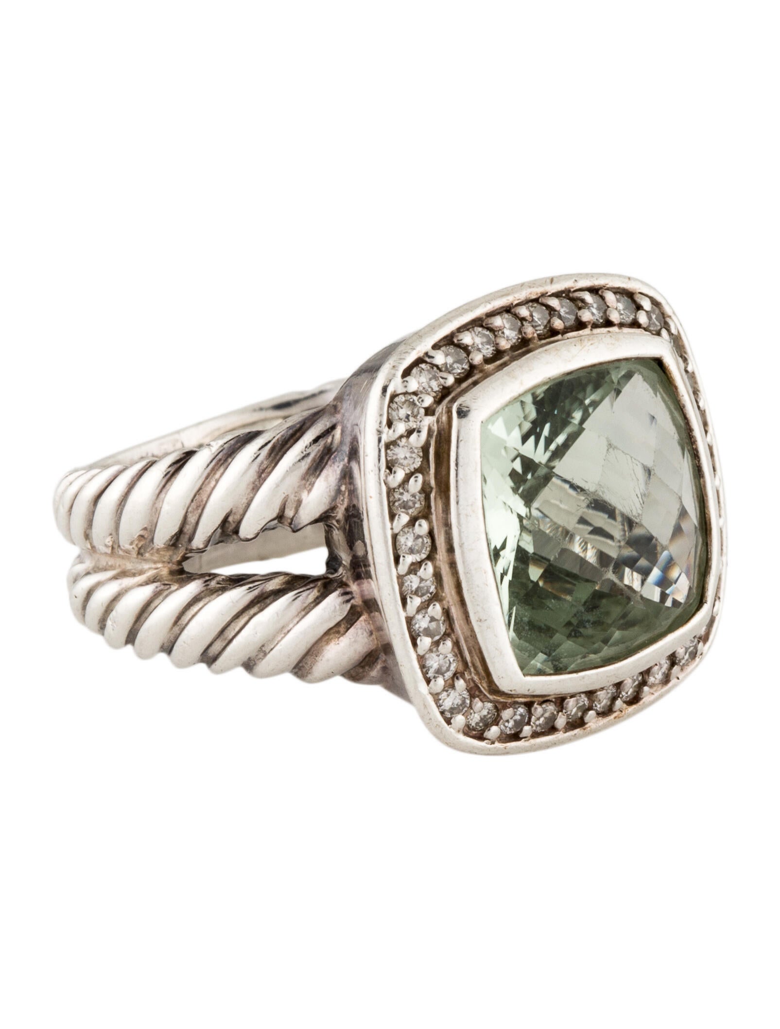 David Yurman Prasiolite & Diamond Albion Cocktail Ring - Sterling ...