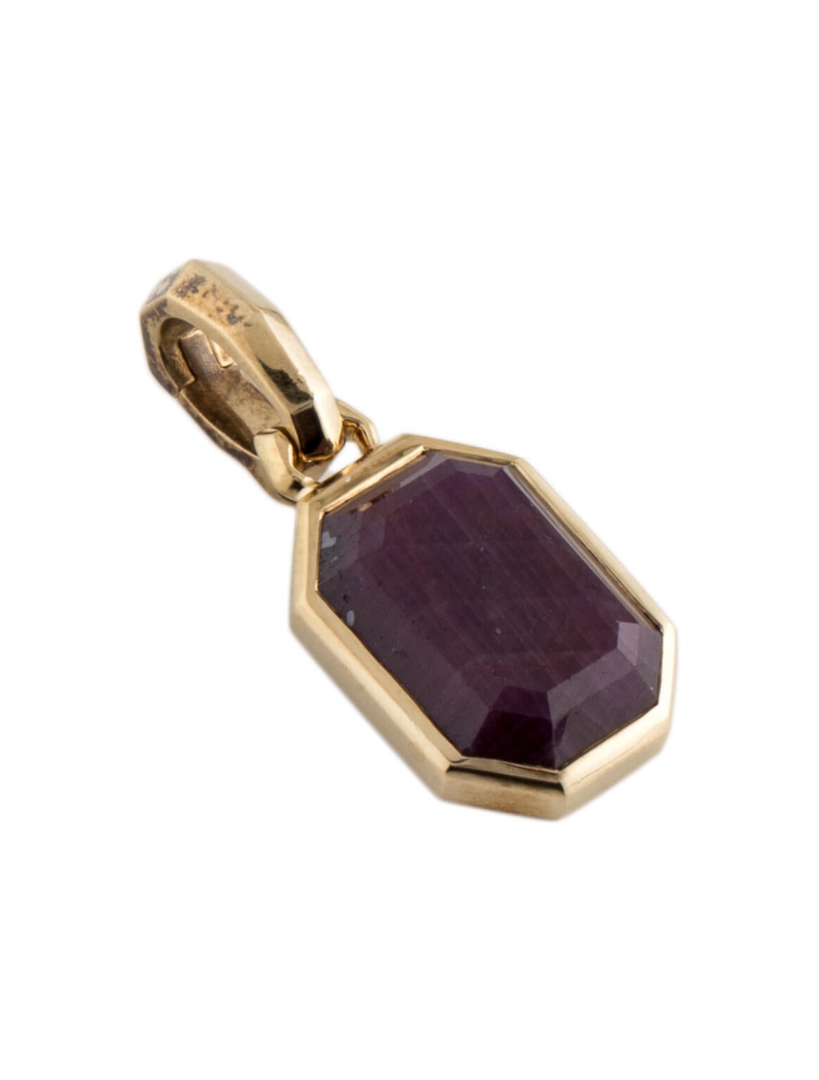 David Yurman 18K Ruby Amulet Pendant - 18K Yellow Gold Pendant Necklace ...