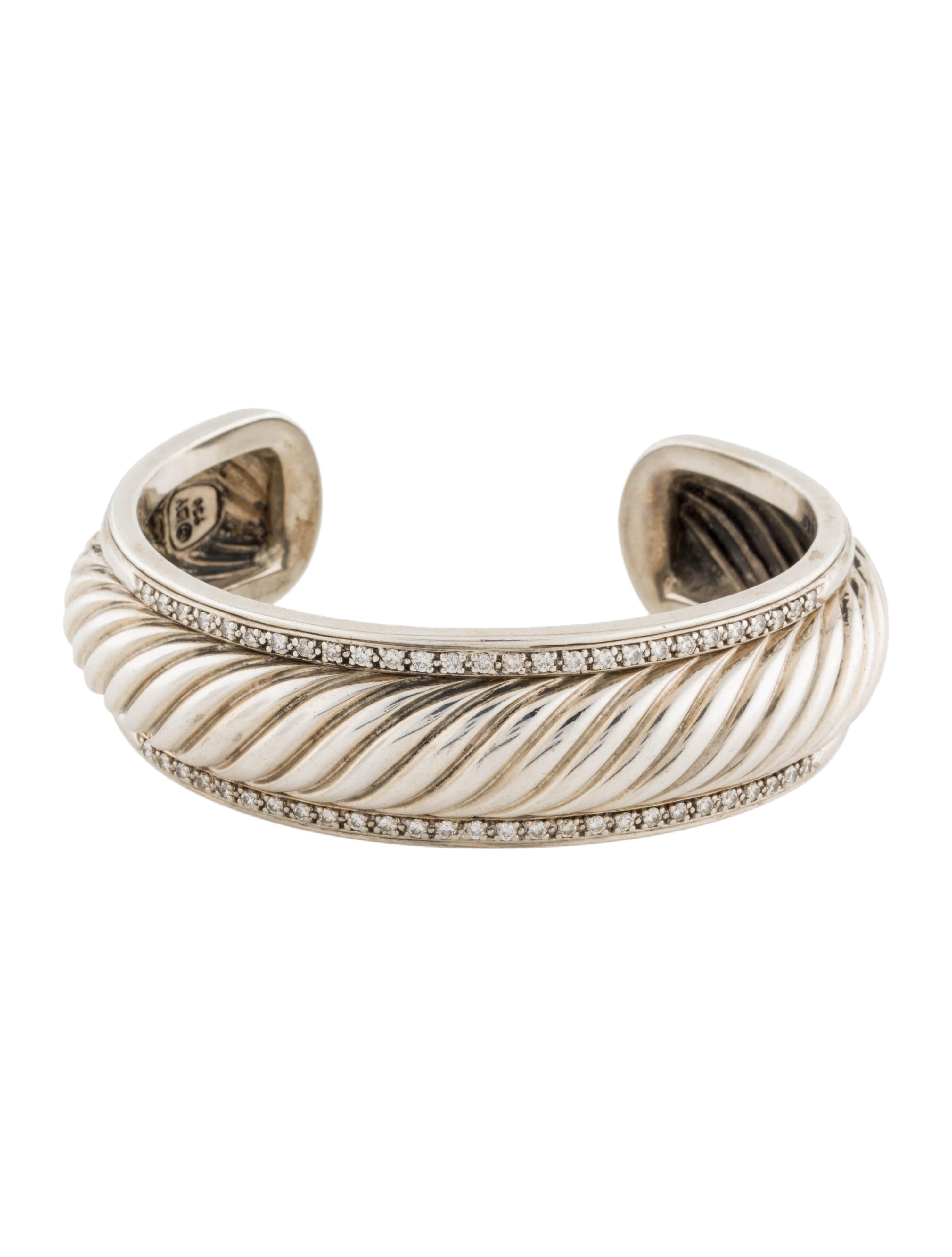 Bracelet 14K Diamond Multi Band Crossover Cuff Bracelet - 14K Yellow ...