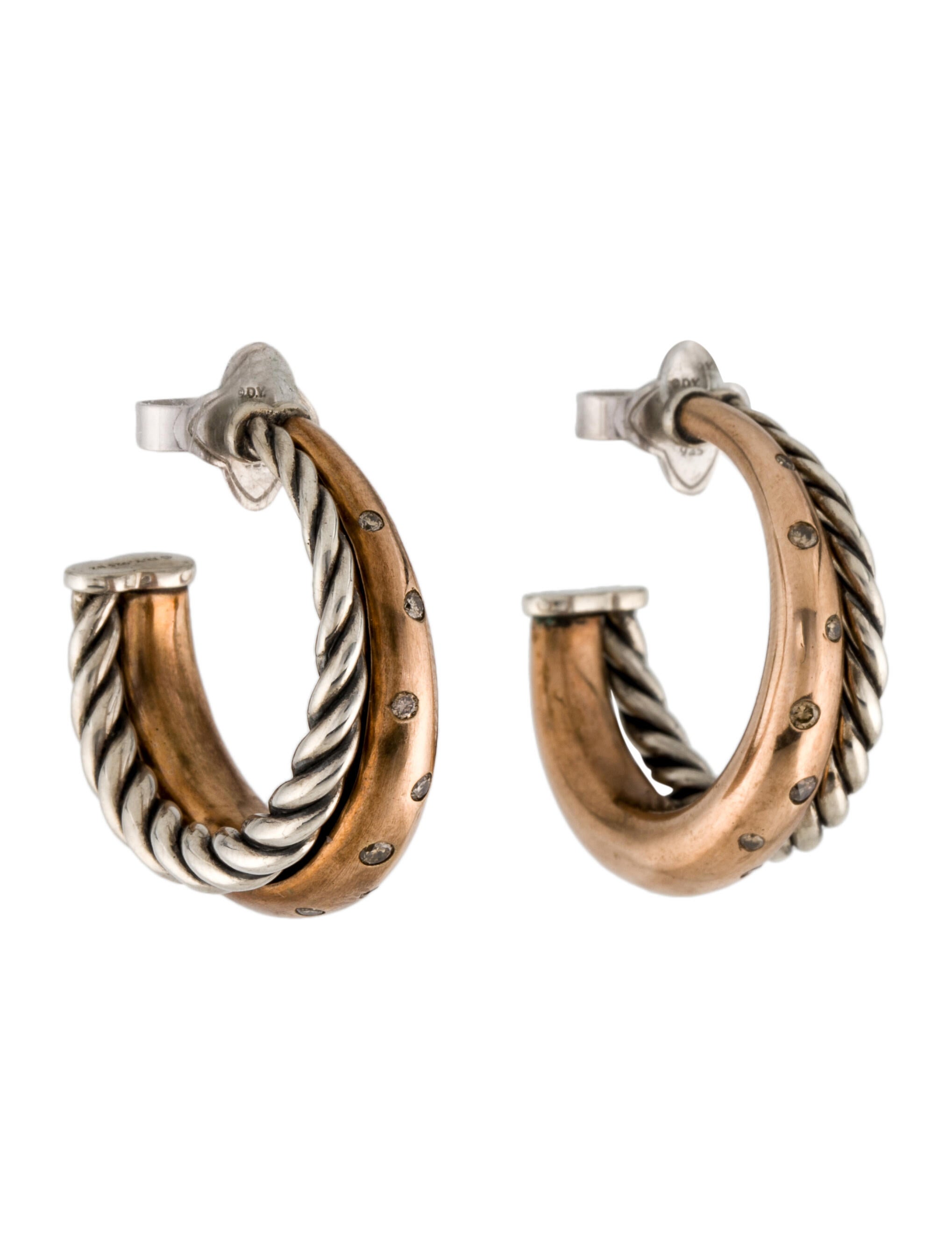 David Yurman Cable Hoop Earrings - Sterling Silver Hoop, Earrings ...