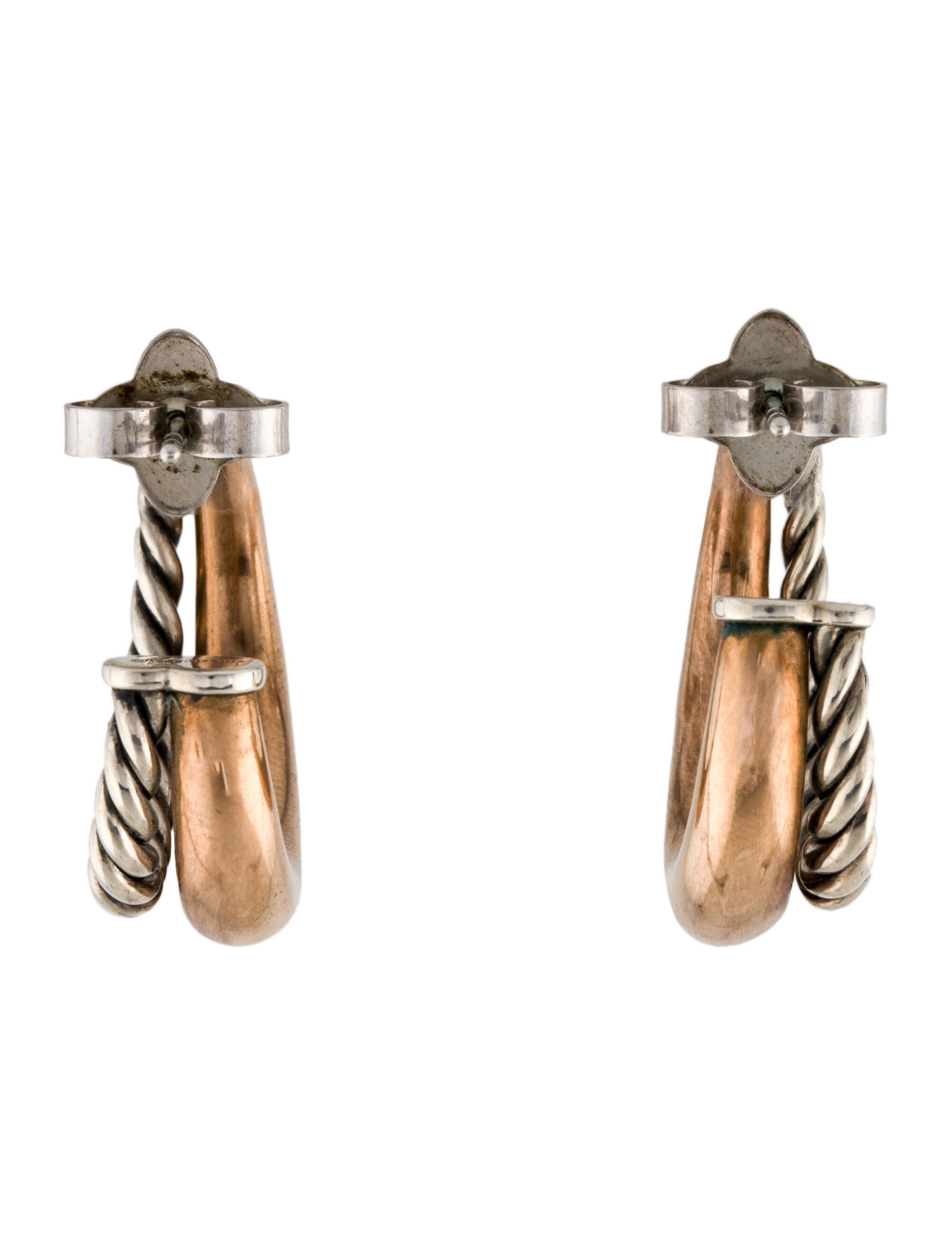 David Yurman Cable Hoop Earrings - Sterling Silver Hoop, Earrings ...