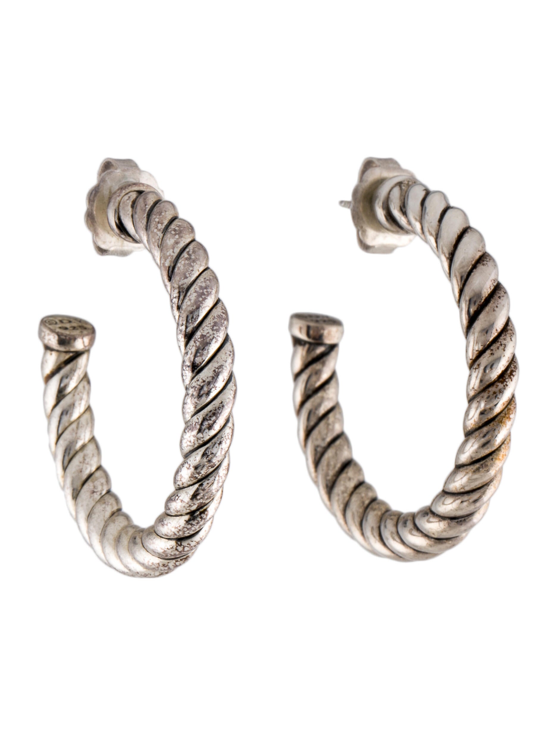 David Yurman Cable Hoop Earrings - Sterling Silver Hoop, Earrings ...