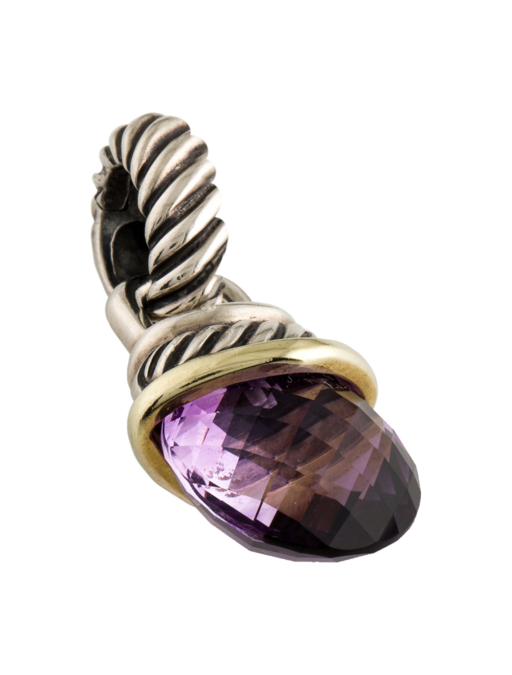 David Yurman Two-Tone Amethyst Acorn Pendant - Pendant Necklace ...