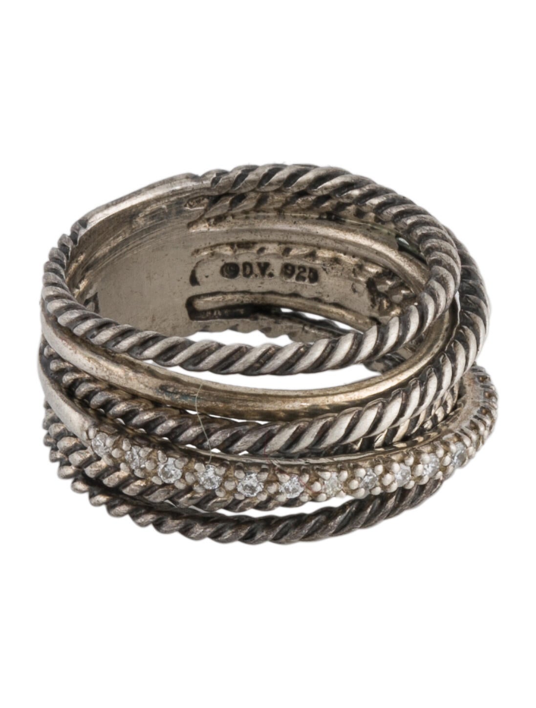 David Yurman Two-Tone X Crossover Band Ring - 18K Yellow Gold Band ...