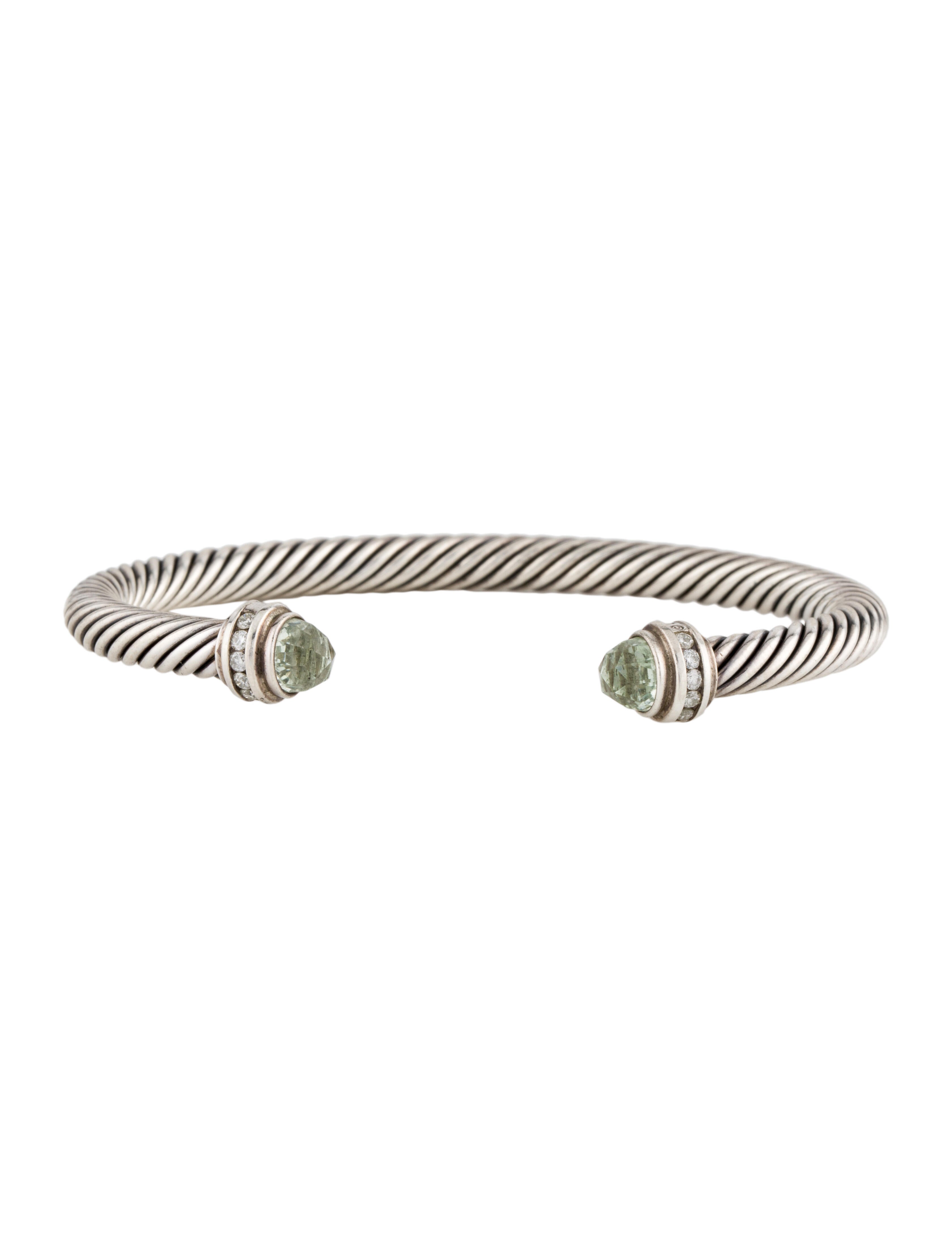 David Yurman Diamond Starburst Center Station Bracelet - Sterling ...