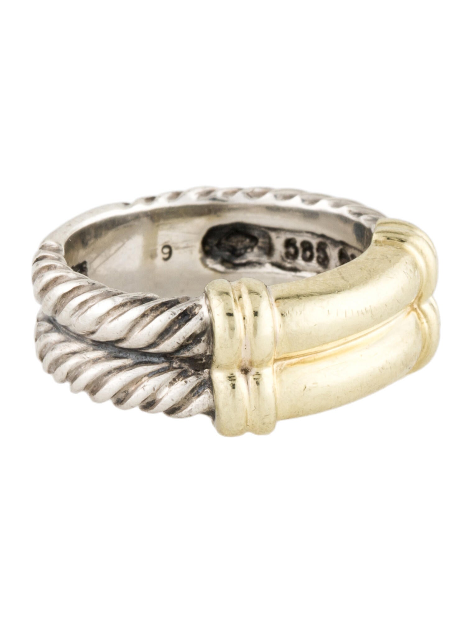 David Yurman Diamond X Crossover Band Ring - Sterling Silver Band ...