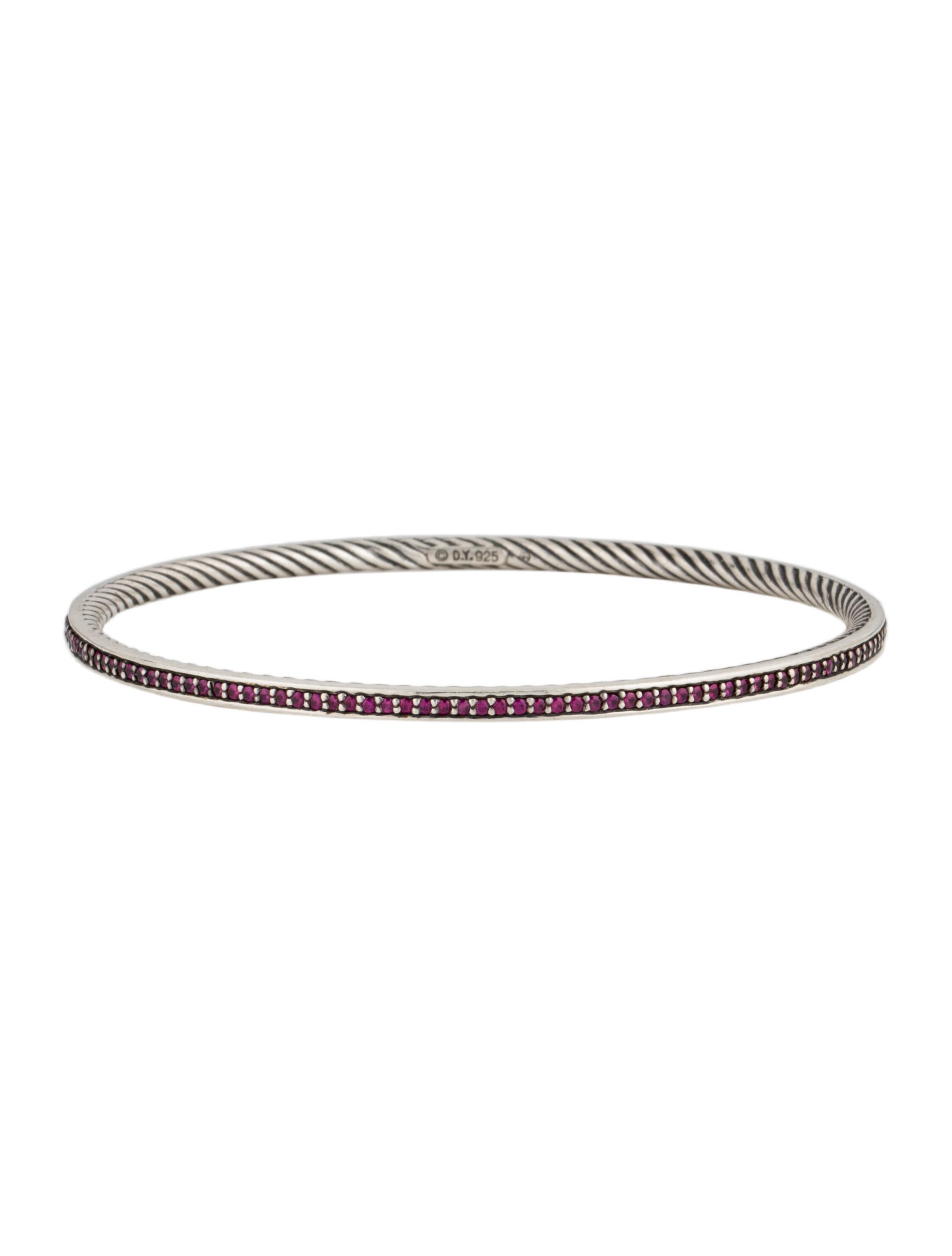 David Yurman Ruby Bangle Bracelet - Sterling Silver Bangle, Bracelets ...