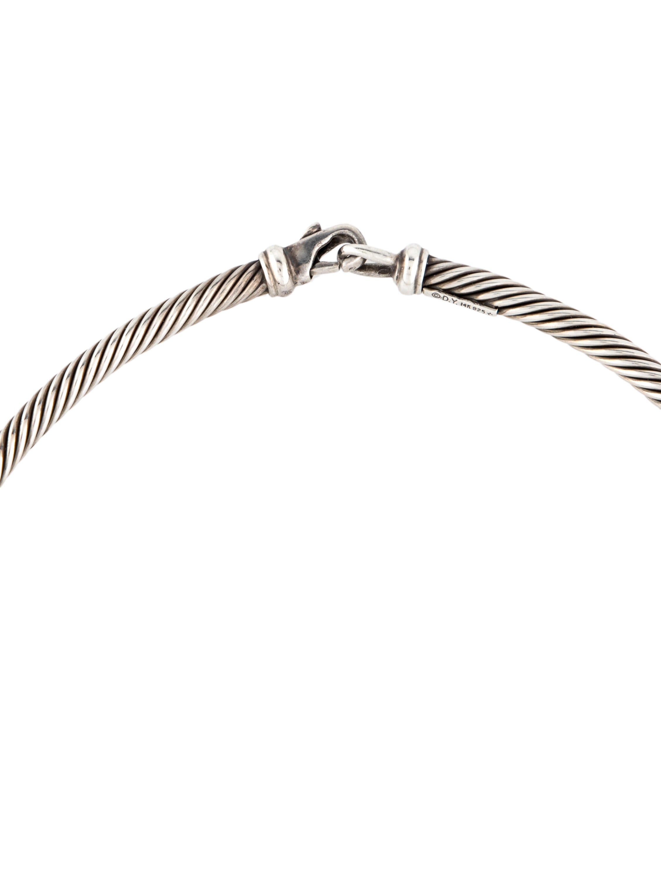 David Yurman Two-Tone Metro Cable Collar Necklace - Collar, Necklaces ...