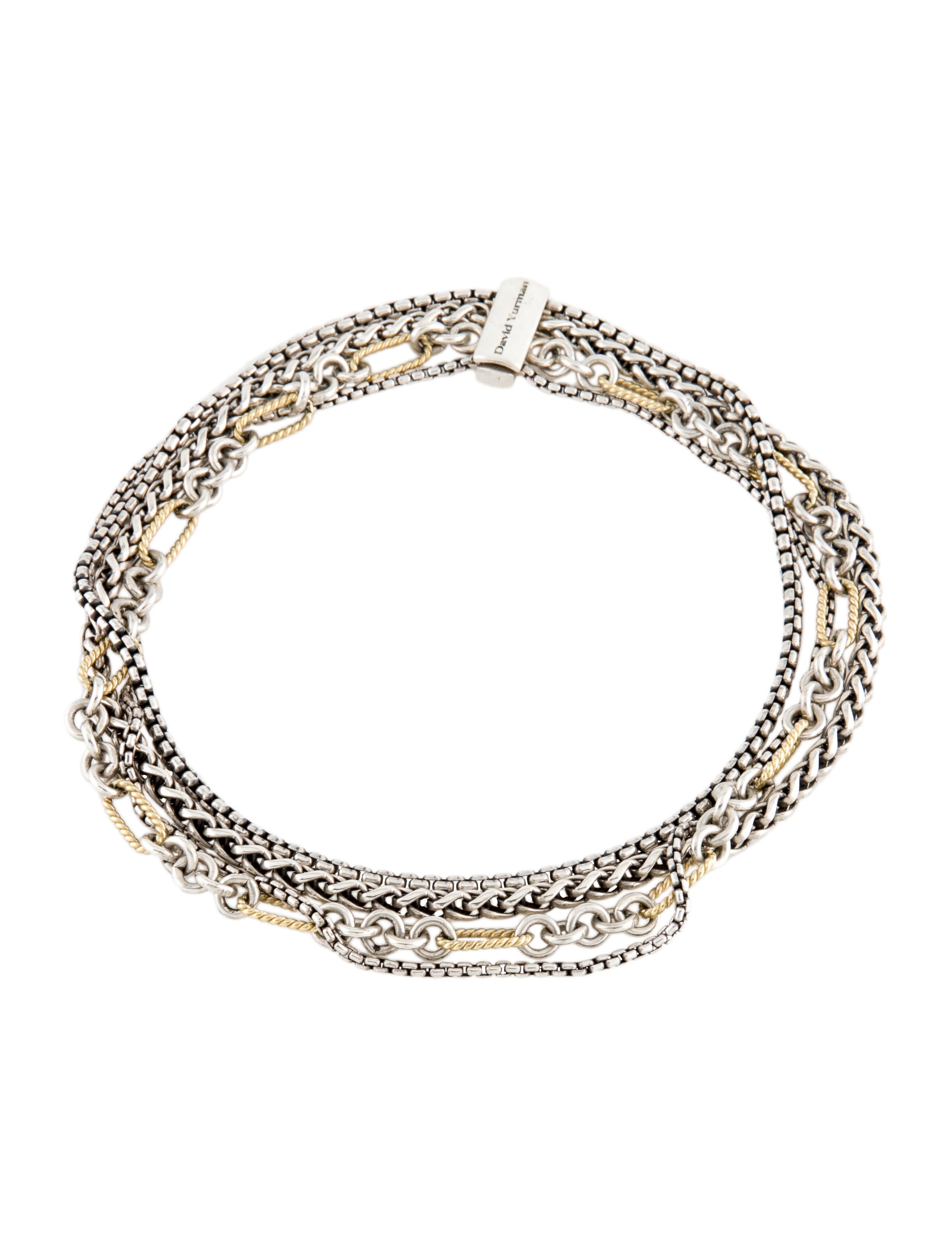 David Yurman Multistrand Chain Necklace - Sterling Silver Multistrand ...