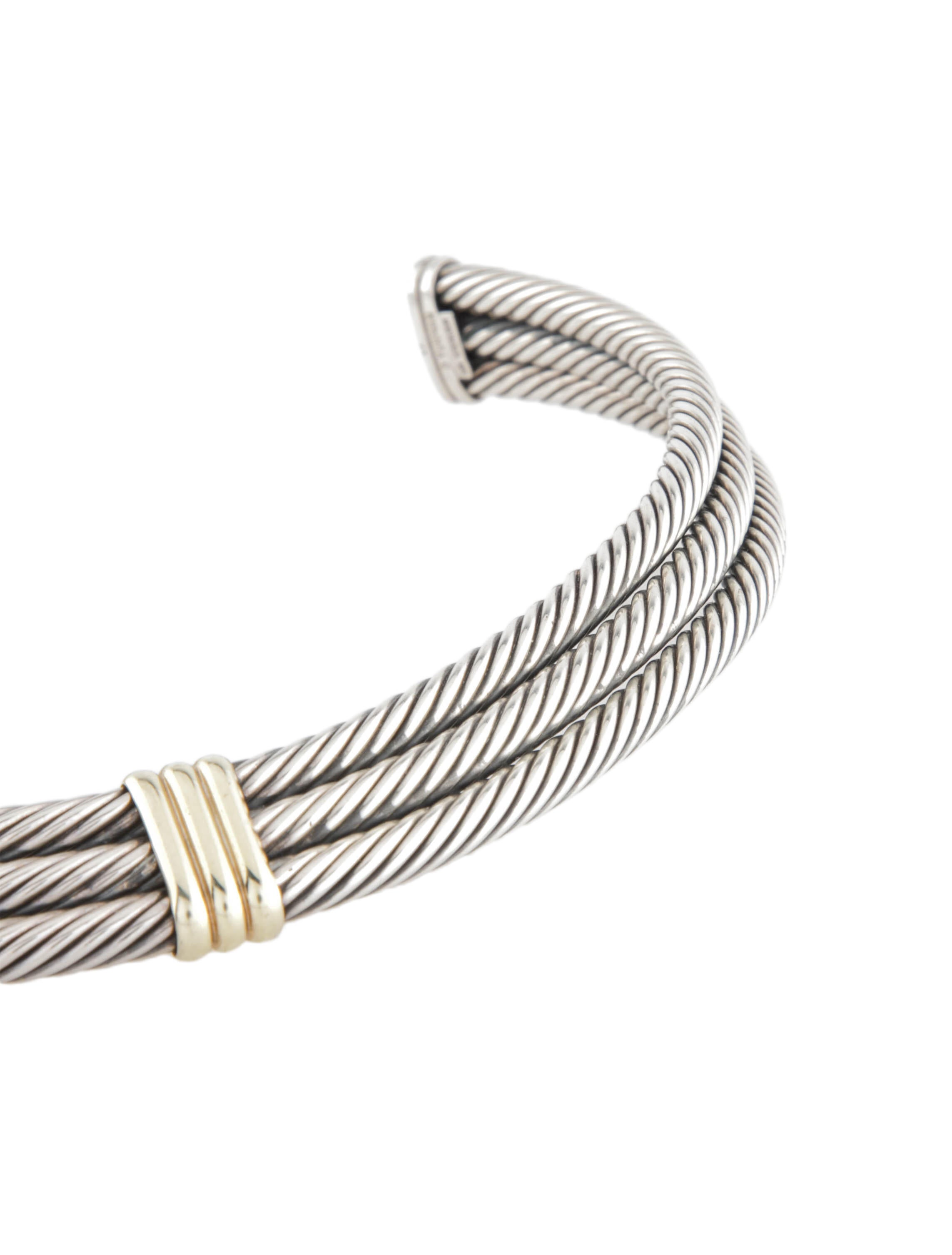 David Yurman Two-Tone Cable Collar - 14K Yellow Gold Collar, Necklaces ...