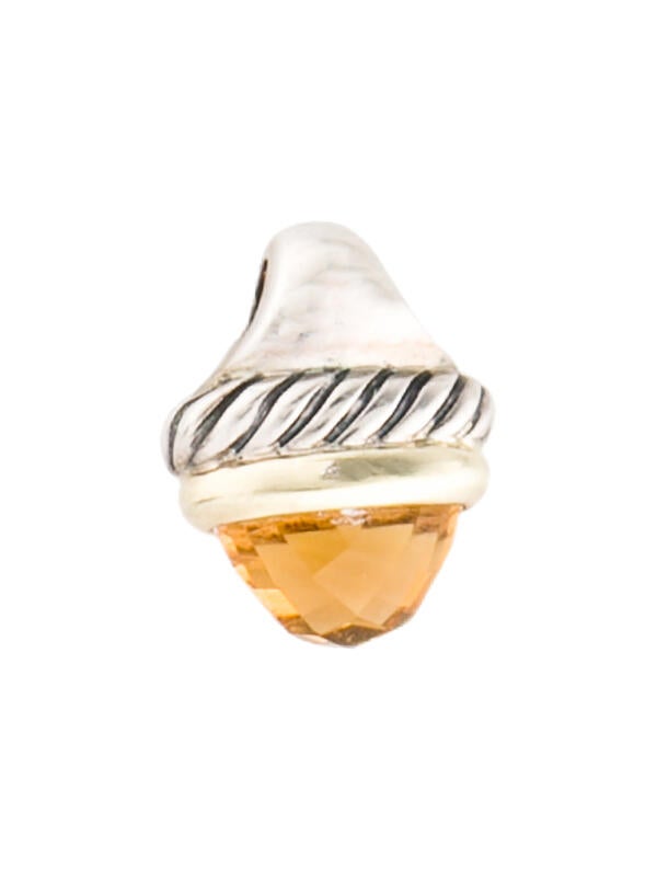 David Yurman Citrine Acorn Pendant - 14K Yellow Gold Pendant Necklace ...