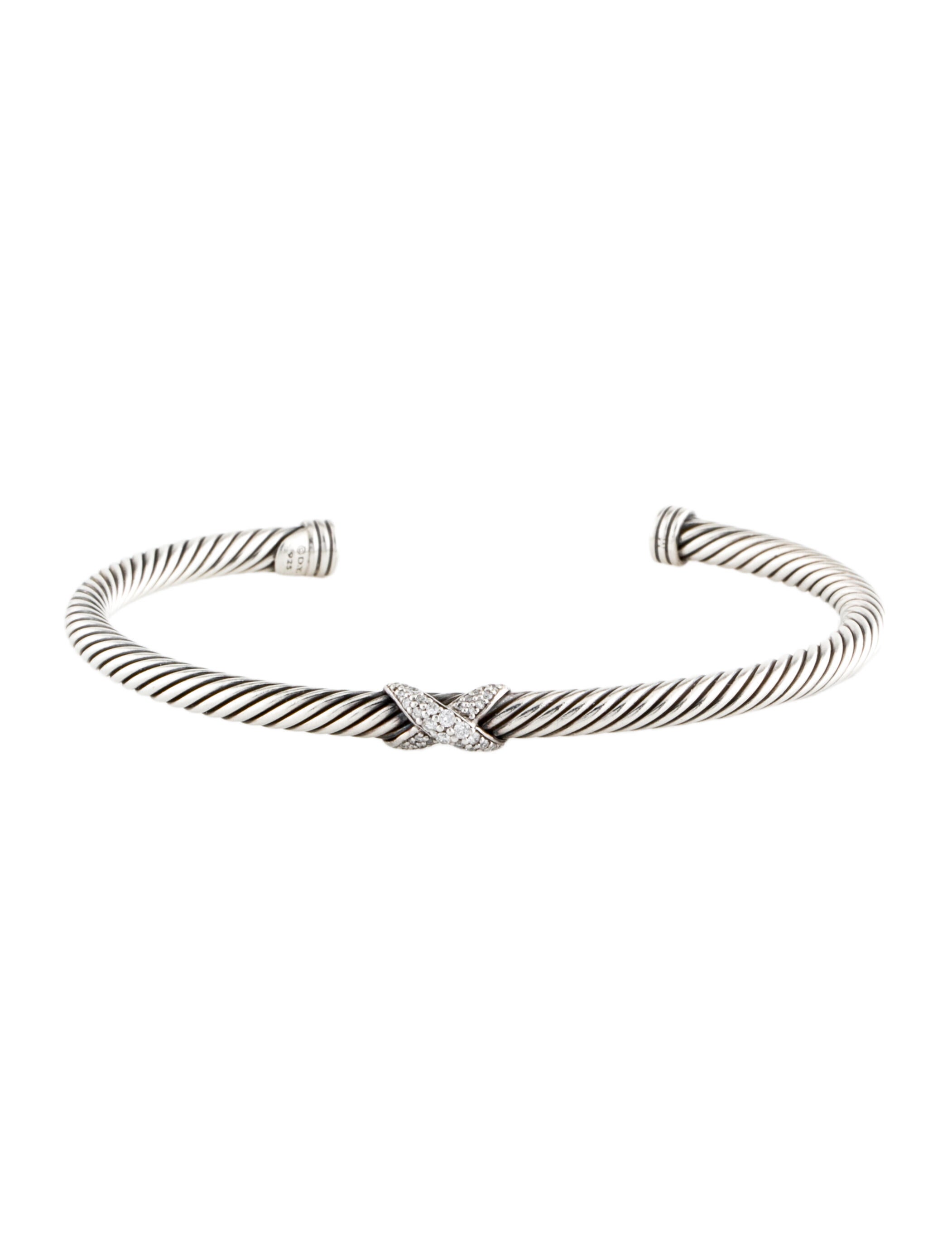 David Yurman Two-Tone X Crossover Cuff Bracelet - 18K Yellow Gold Cuff ...