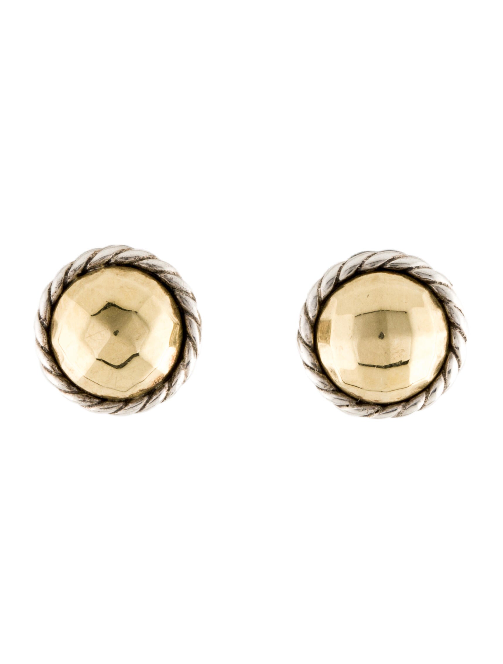 David Yurman Two-Tone Petite Châtelaine Stud Earrings - Sterling Silver ...