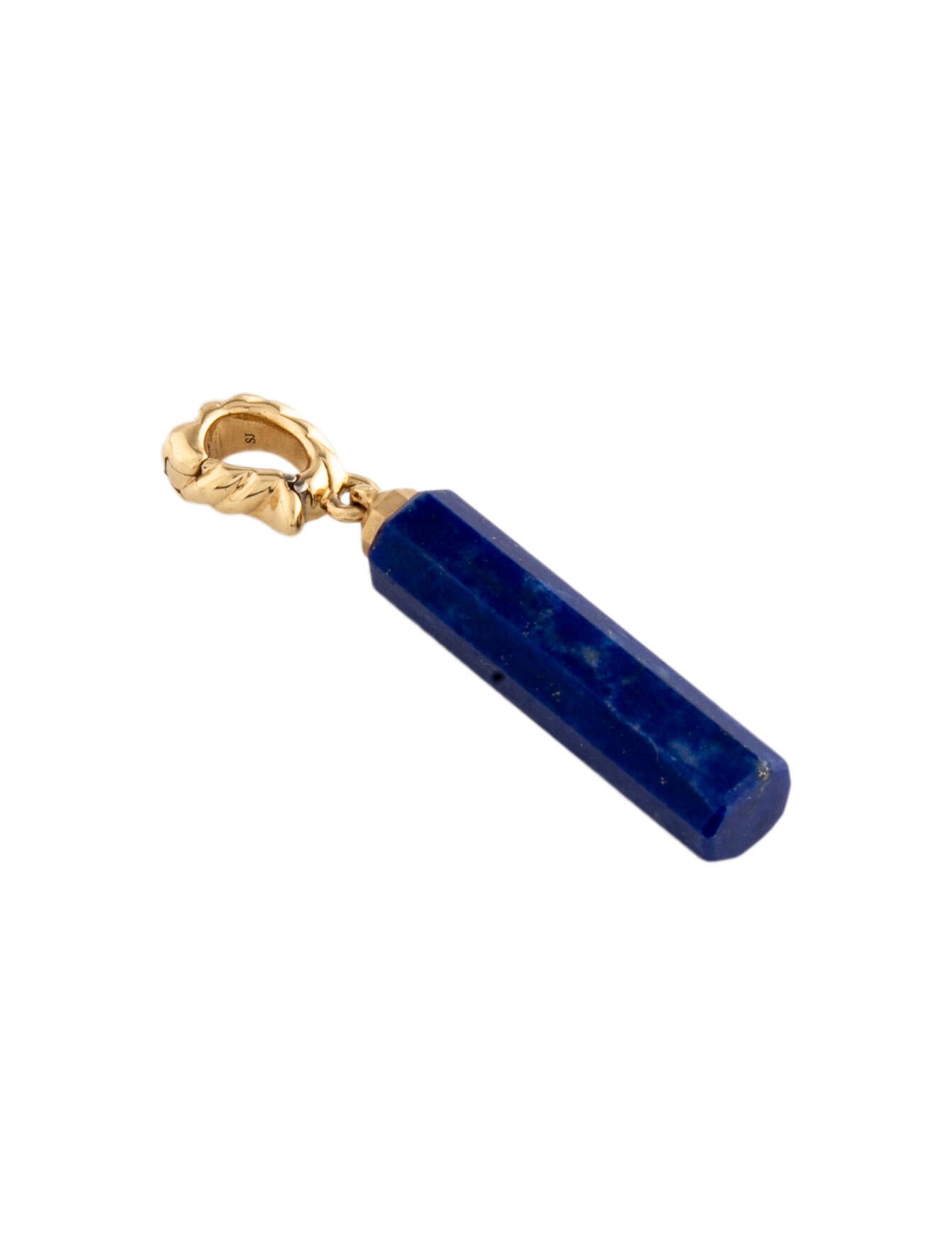 David Yurman 18K Lapis Lazuli Barrel Amulet - 18K Yellow Gold Pendant ...