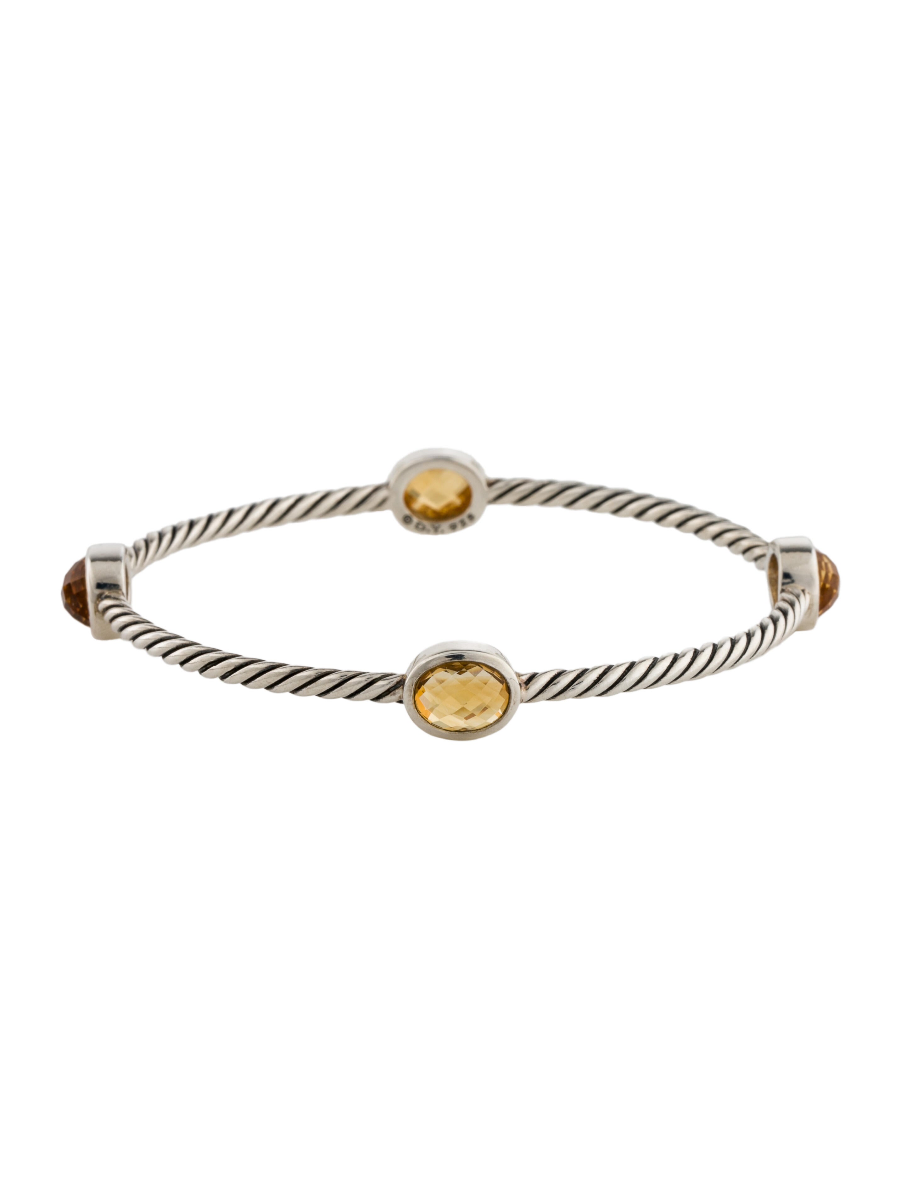 David Yurman Citrine Color Classics Four-Station Bangle - Sterling ...